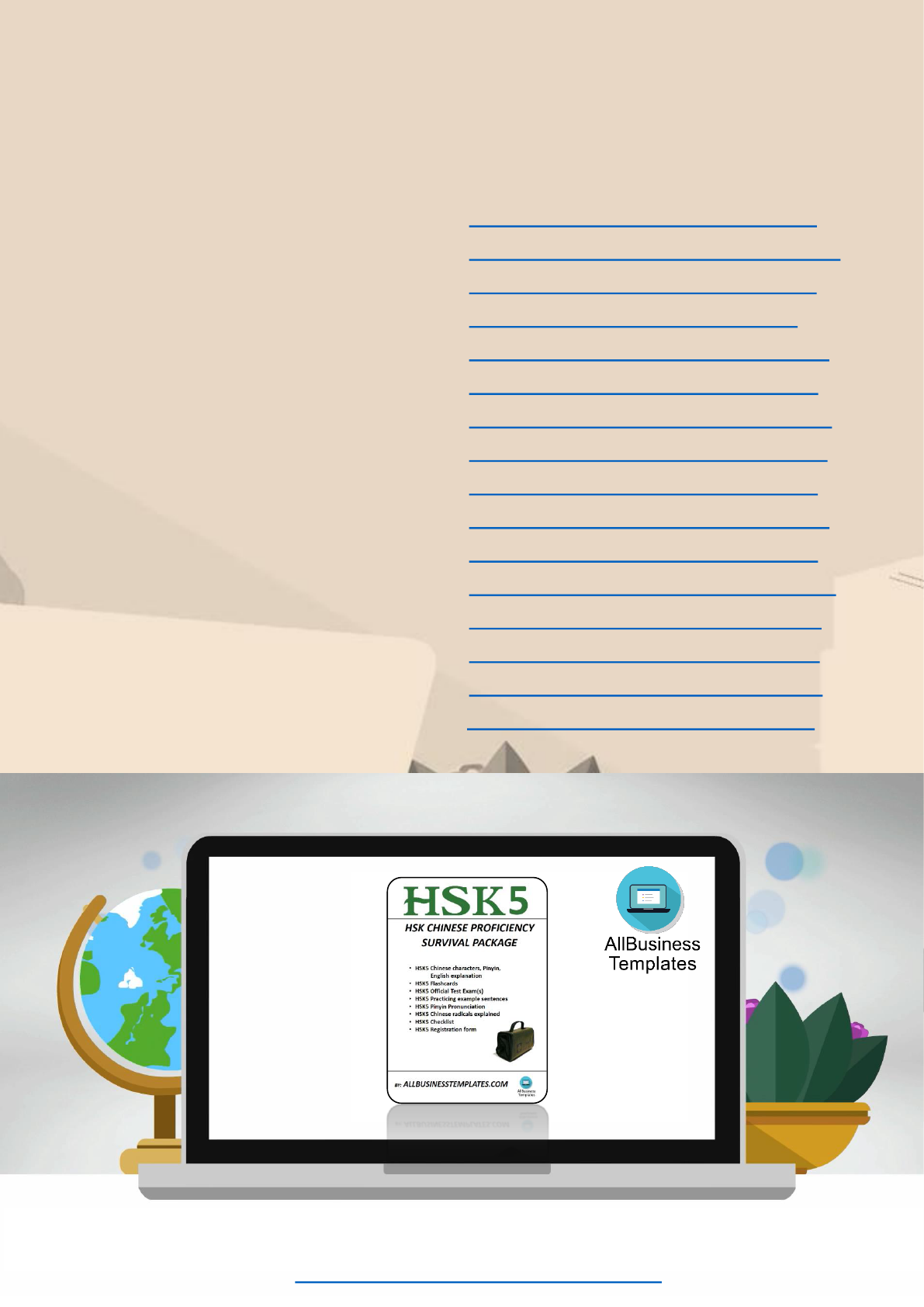 Preview HSK5 Chinese Exam incl Audio and Answers # H51001