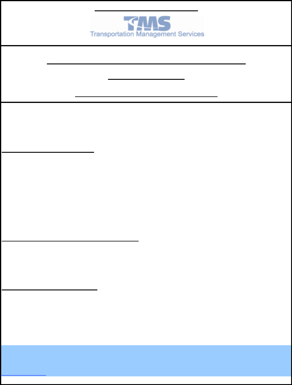 Preview Transportation Rate Sheet