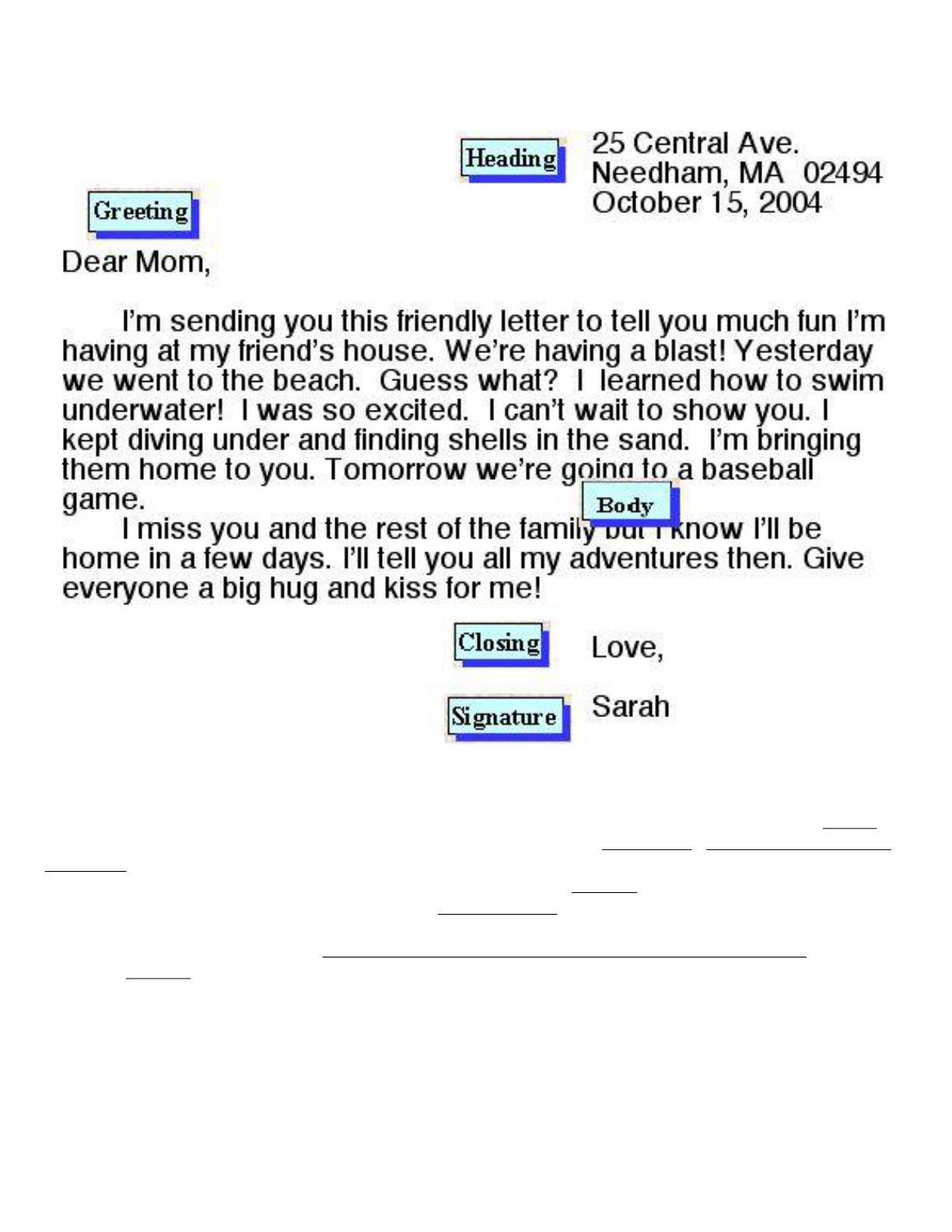 Preview Friendly Letter Format To Mom