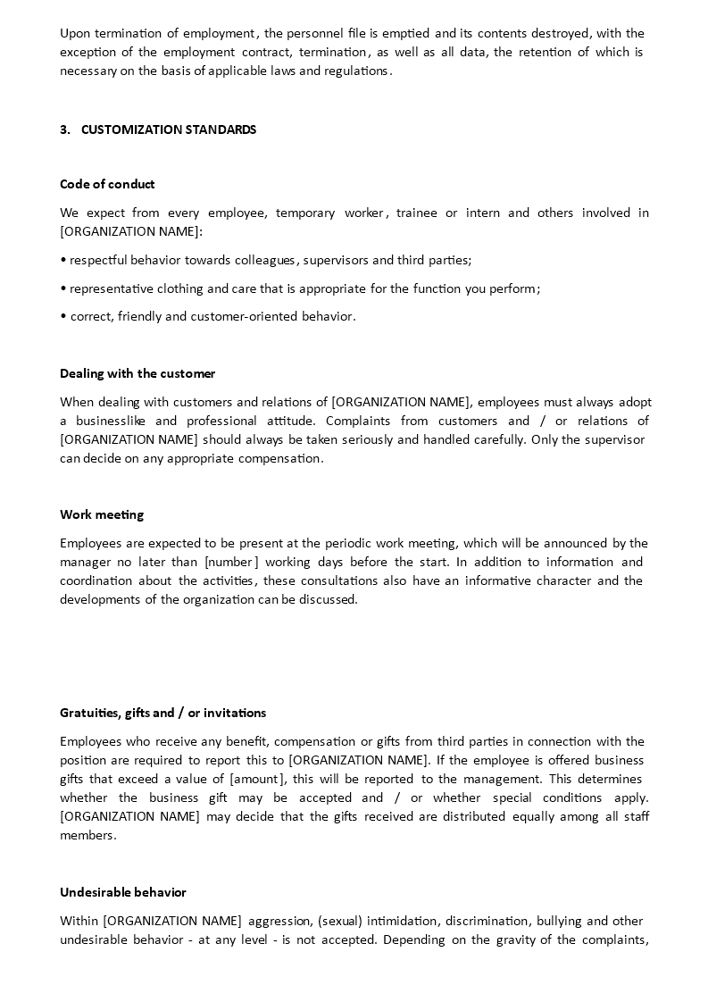 Company Employee Handbook SME | Templates at allbusinesstemplates.com