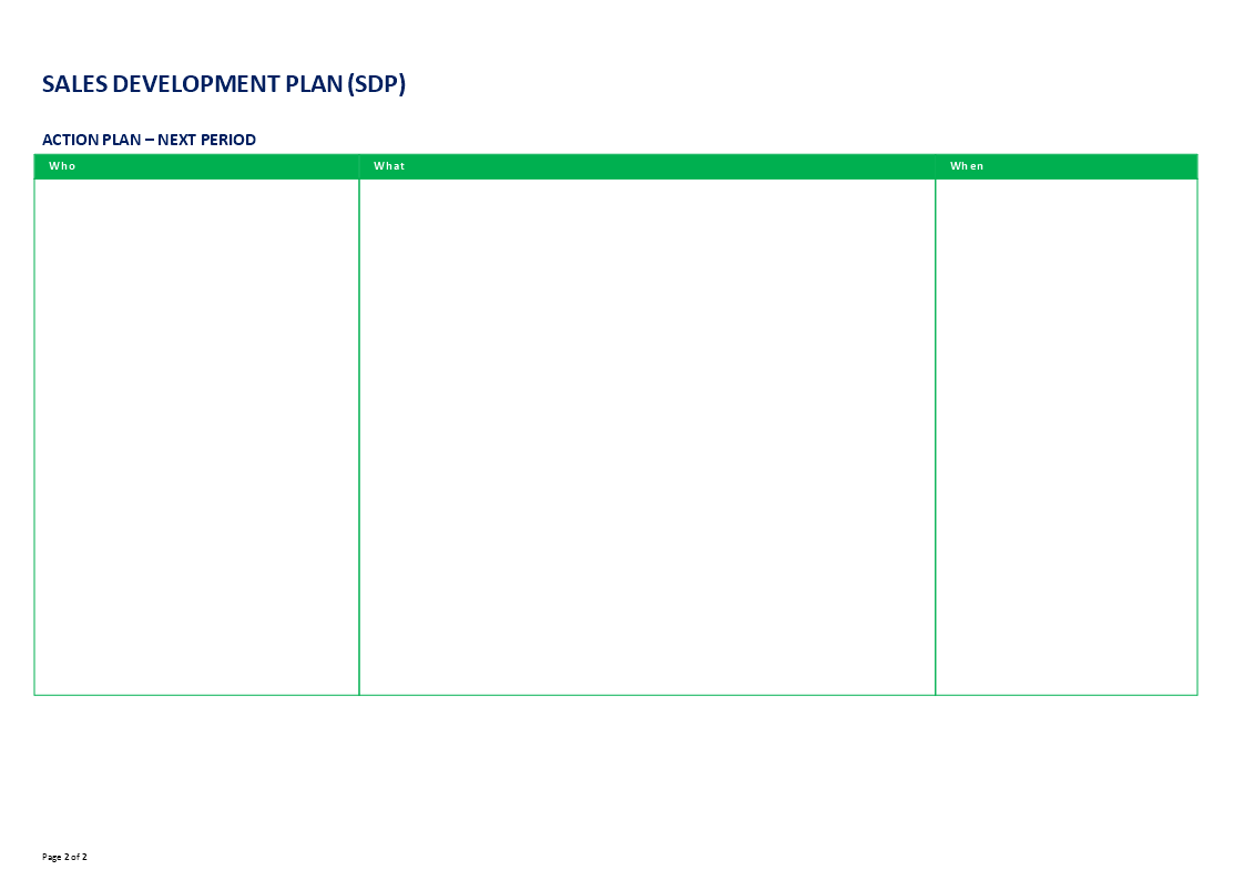 Personal Development Sales Plan | Templates at allbusinesstemplates.com