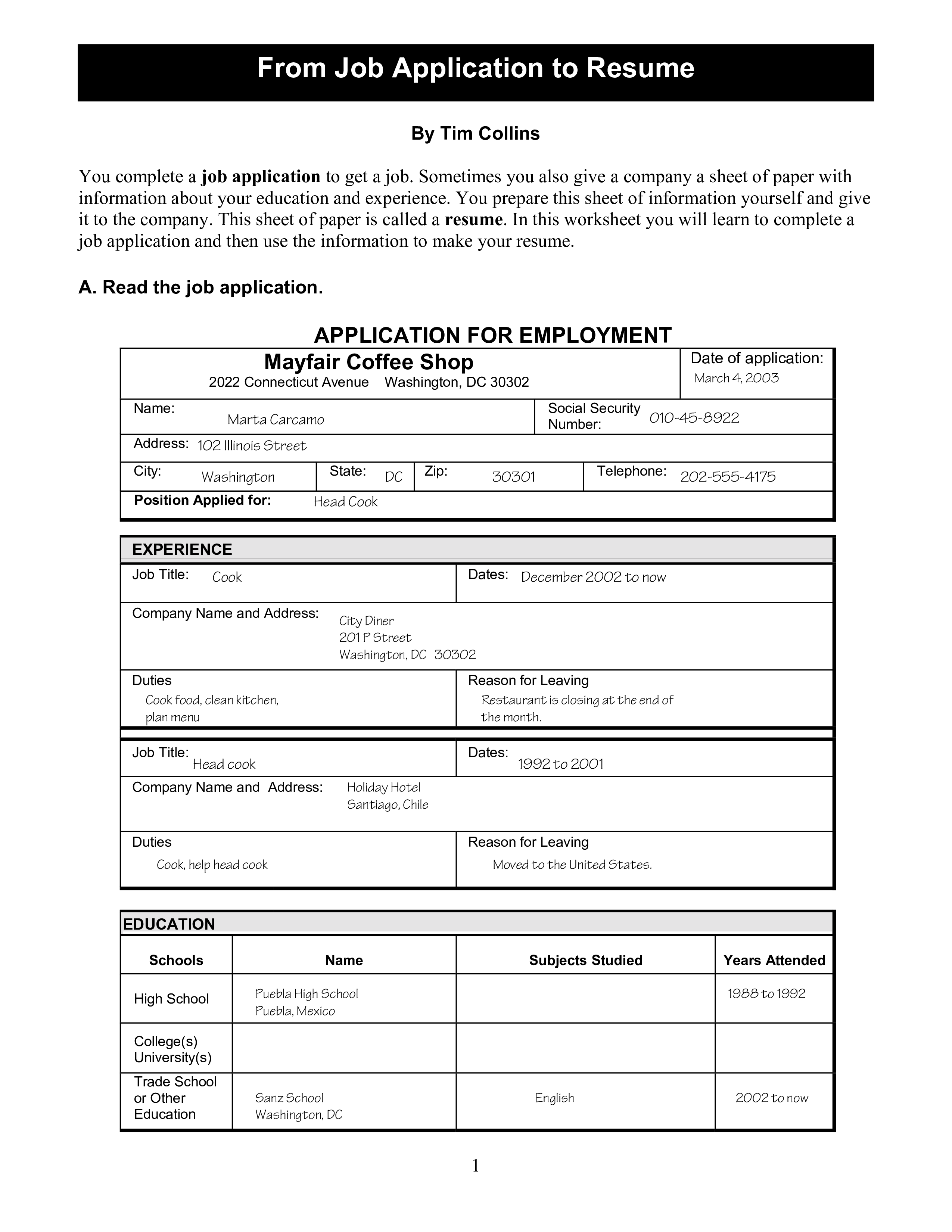Printable Job Application Resume Templates At Allbusinesstemplates