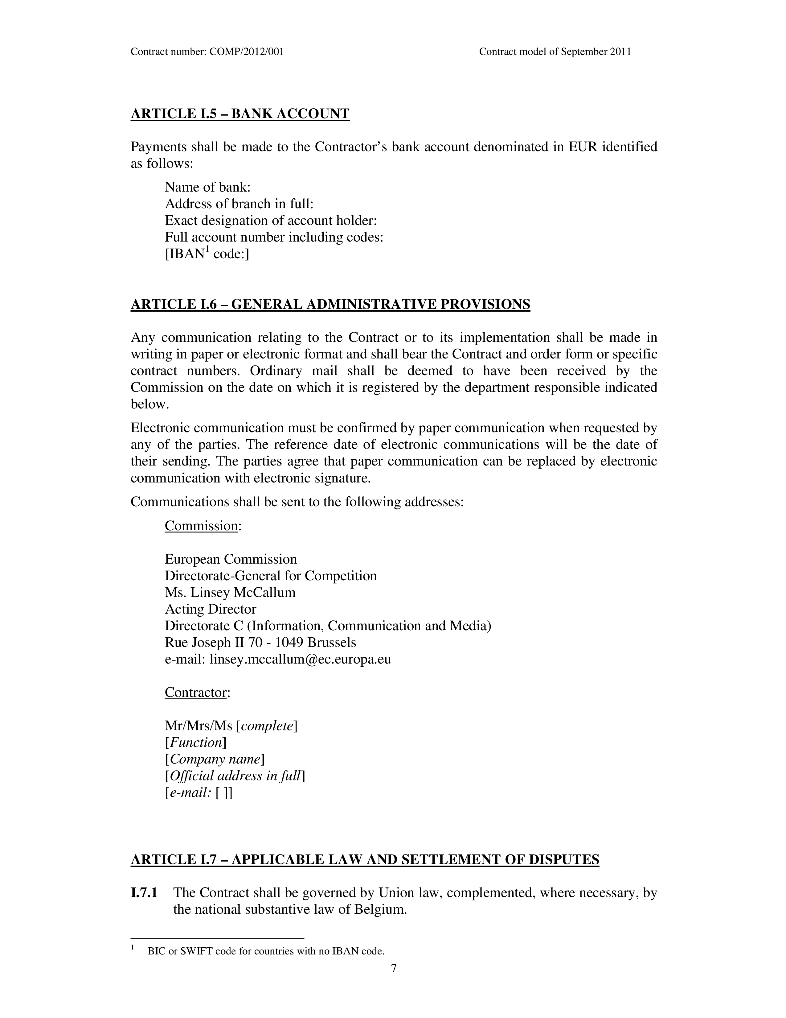 Framework Service Contract Template | Templates at allbusinesstemplates.com