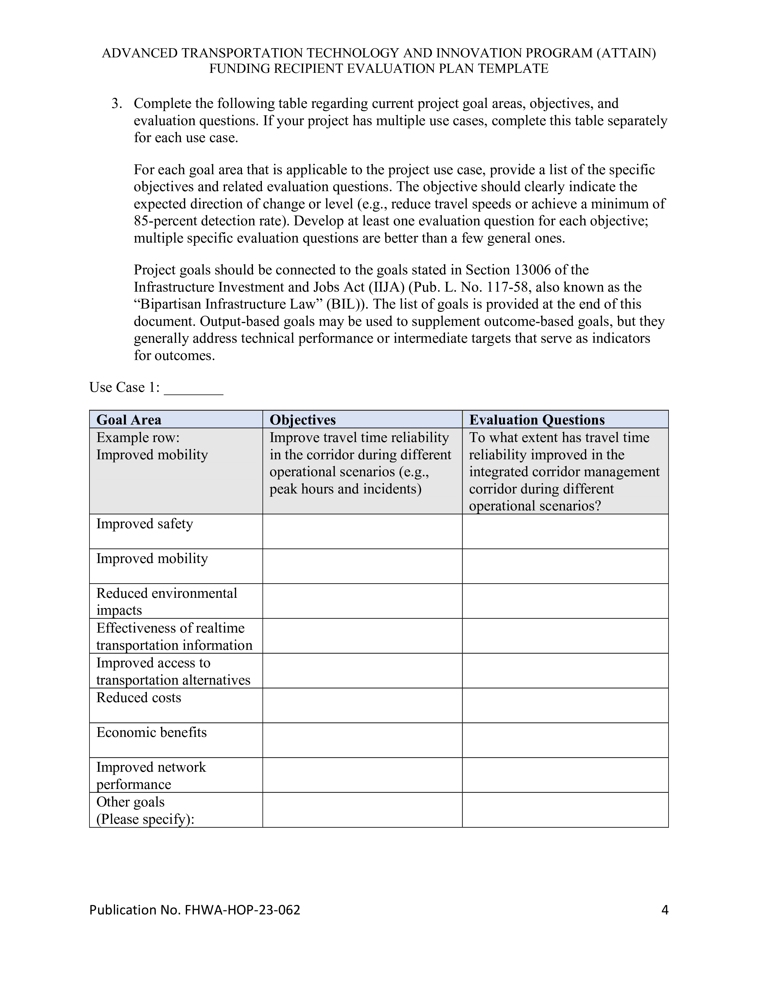 ATTAIN Evaluation Plan | Templates at allbusinesstemplates.com