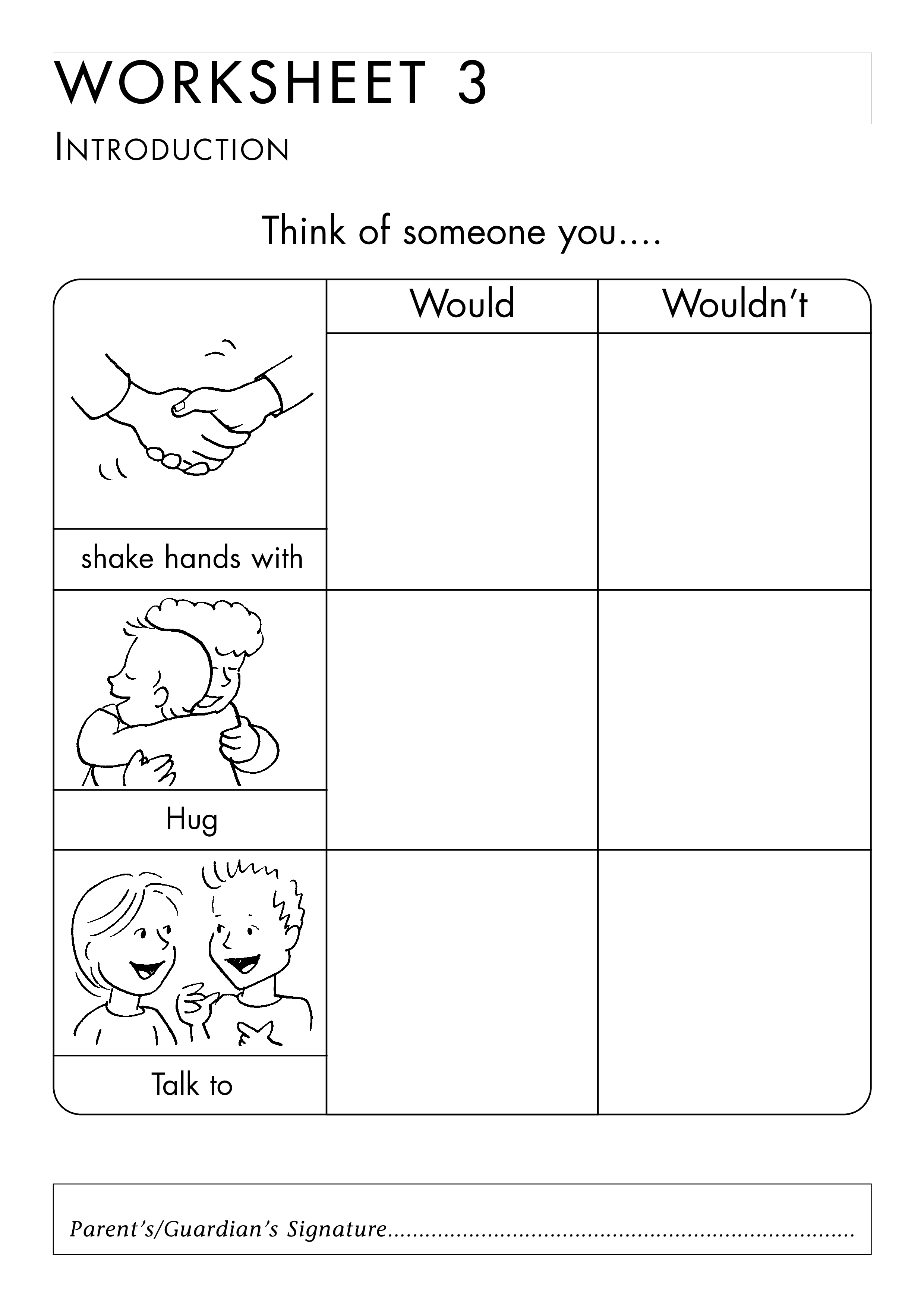 Simple Kids Worksheet | Templates at allbusinesstemplates.com