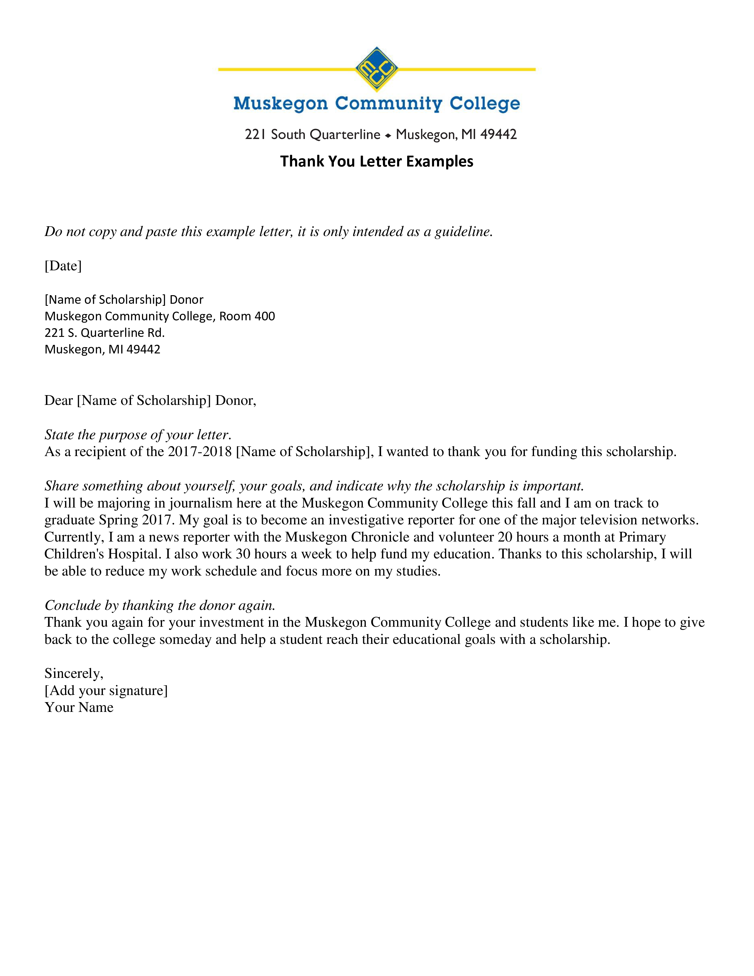Gratis Beleefde Bedankbrief