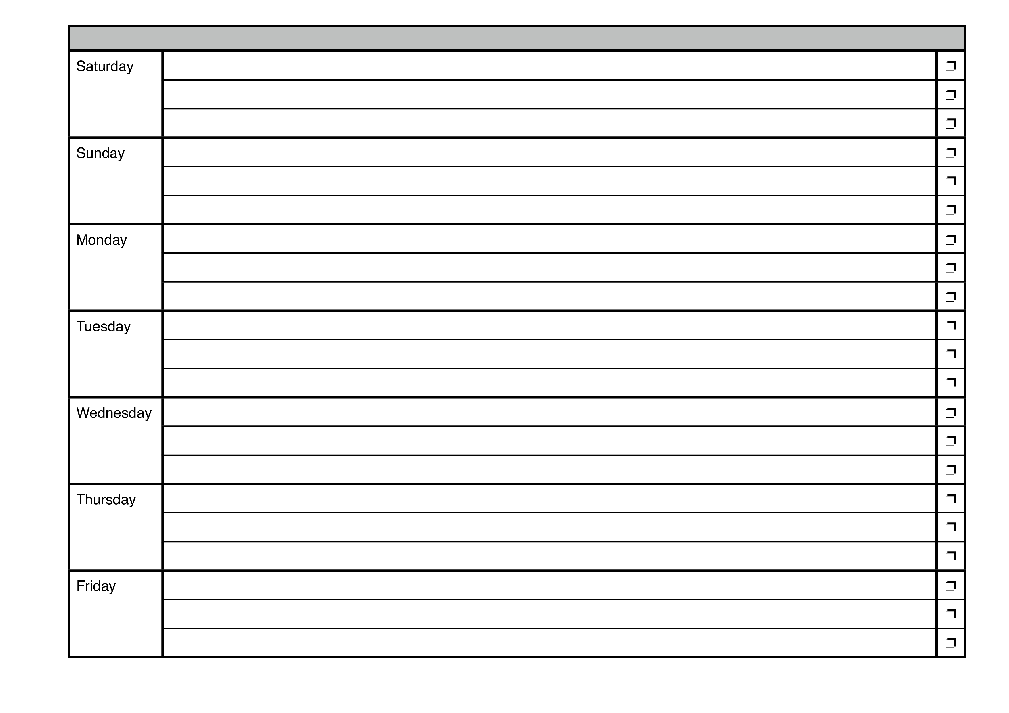 Project Weekly To Do List Template | Templates at allbusinesstemplates.com