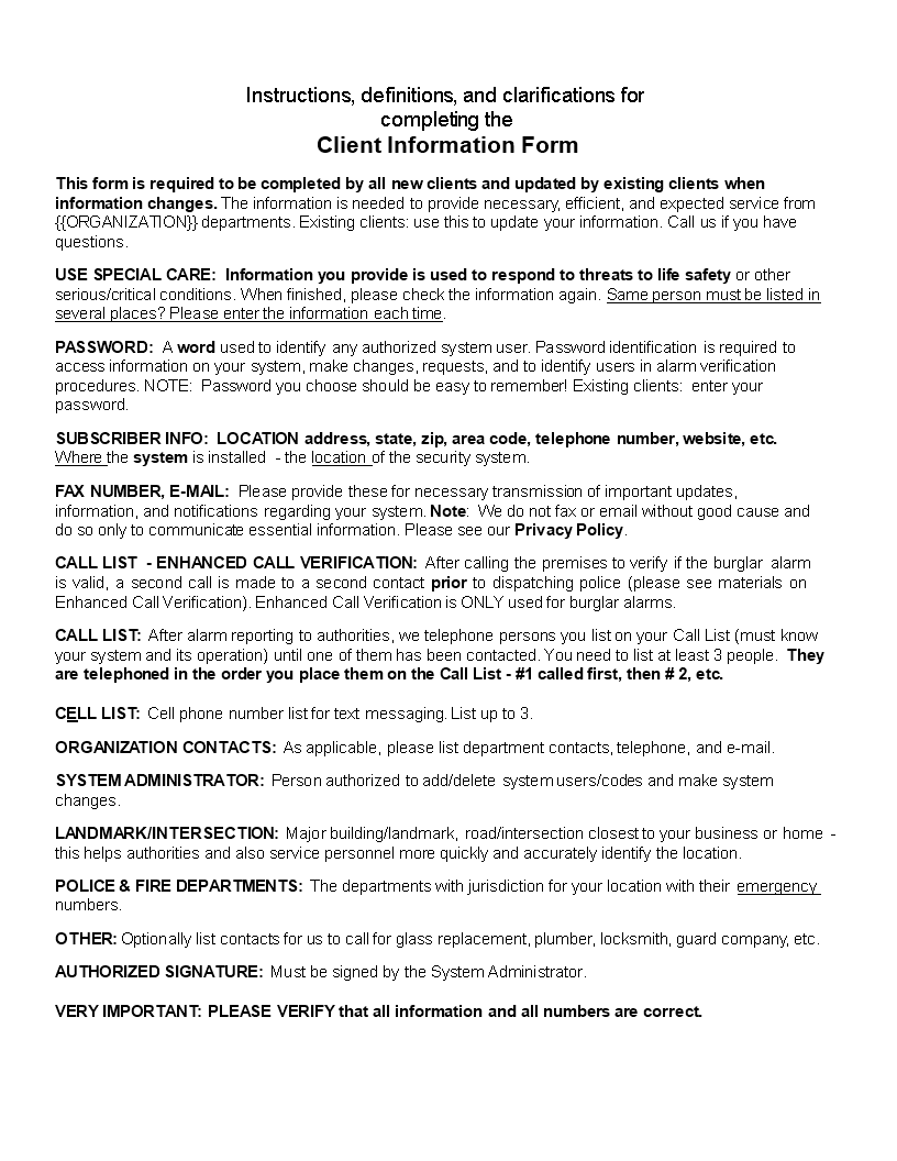 Client Call List | Templates at allbusinesstemplates.com