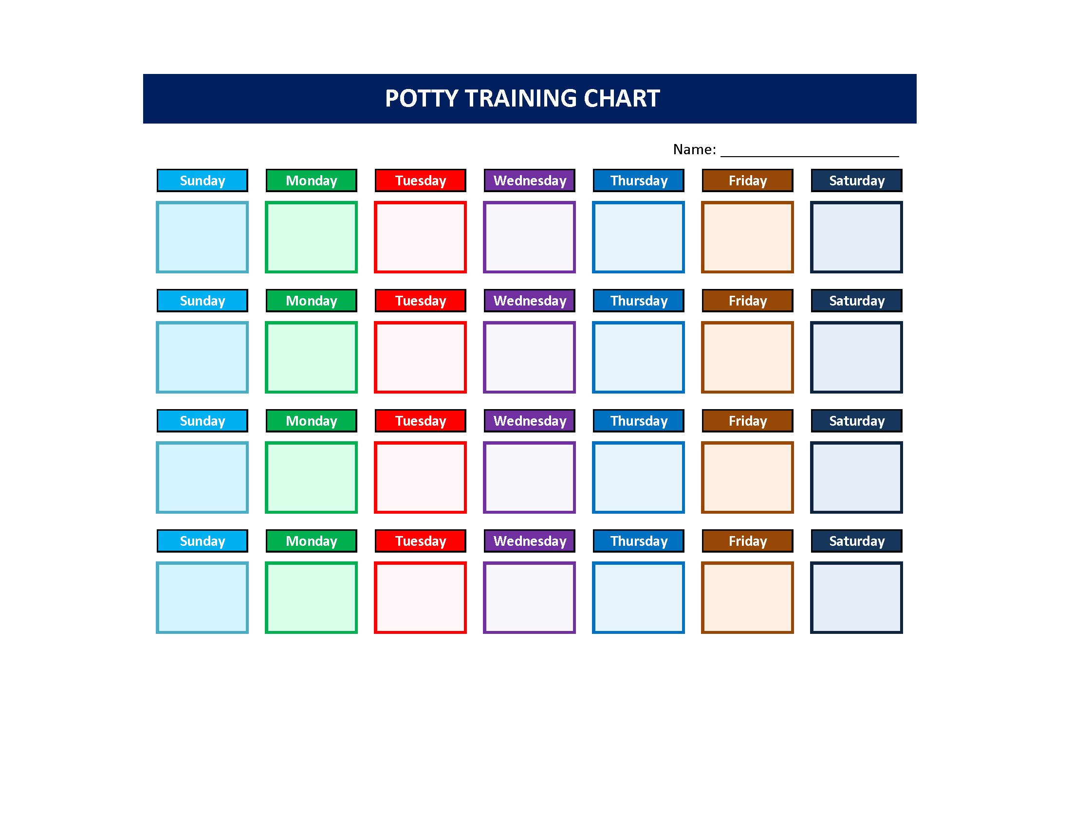 Potty Training Chart | Templates at allbusinesstemplates.com