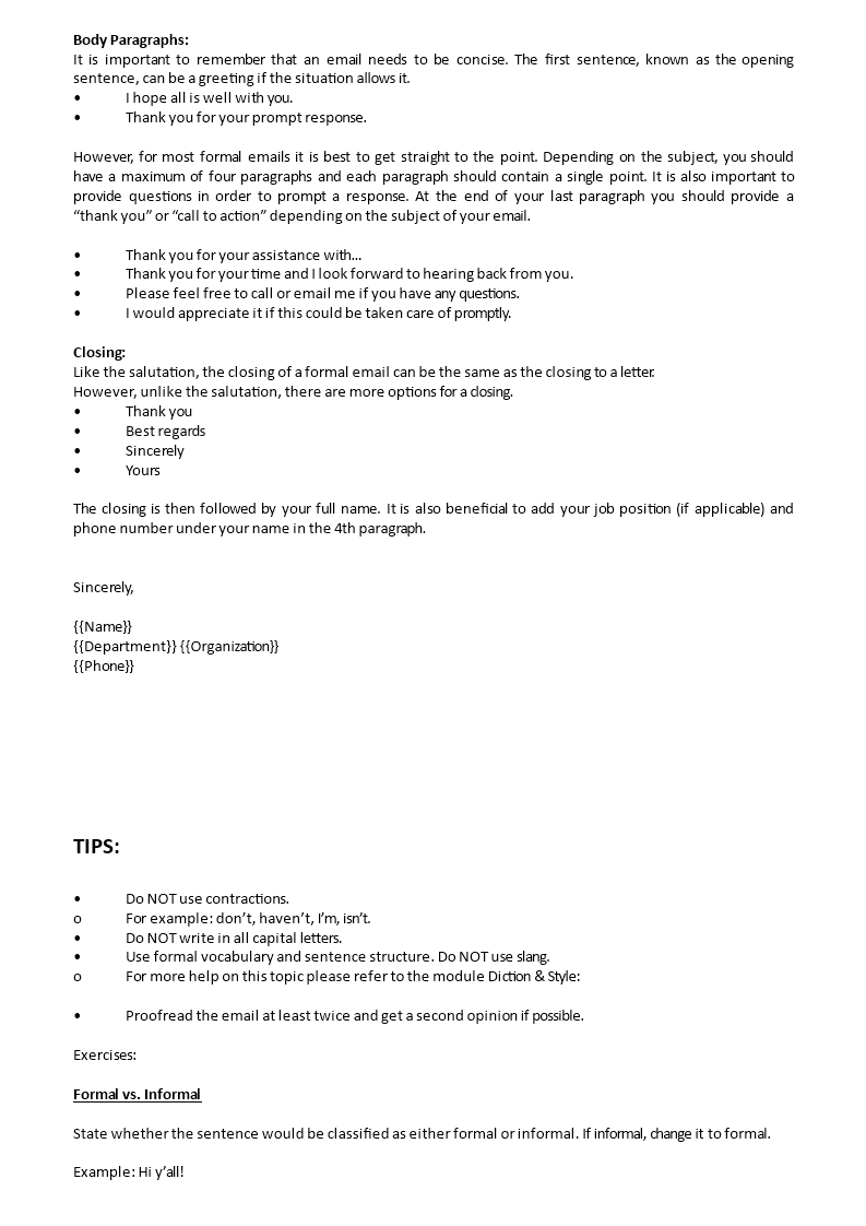 Formal Email Signature Gratis