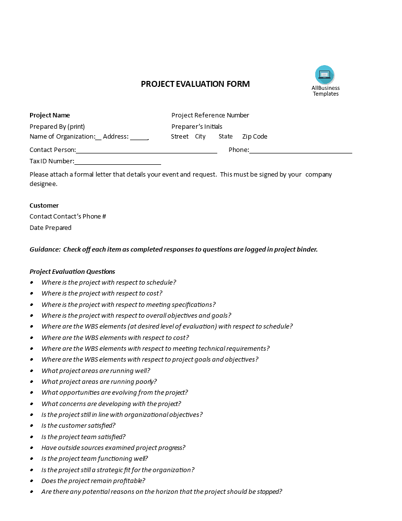 Project Evaluatie Checklist Gratis Project Evaluatie Checklist Gratis
