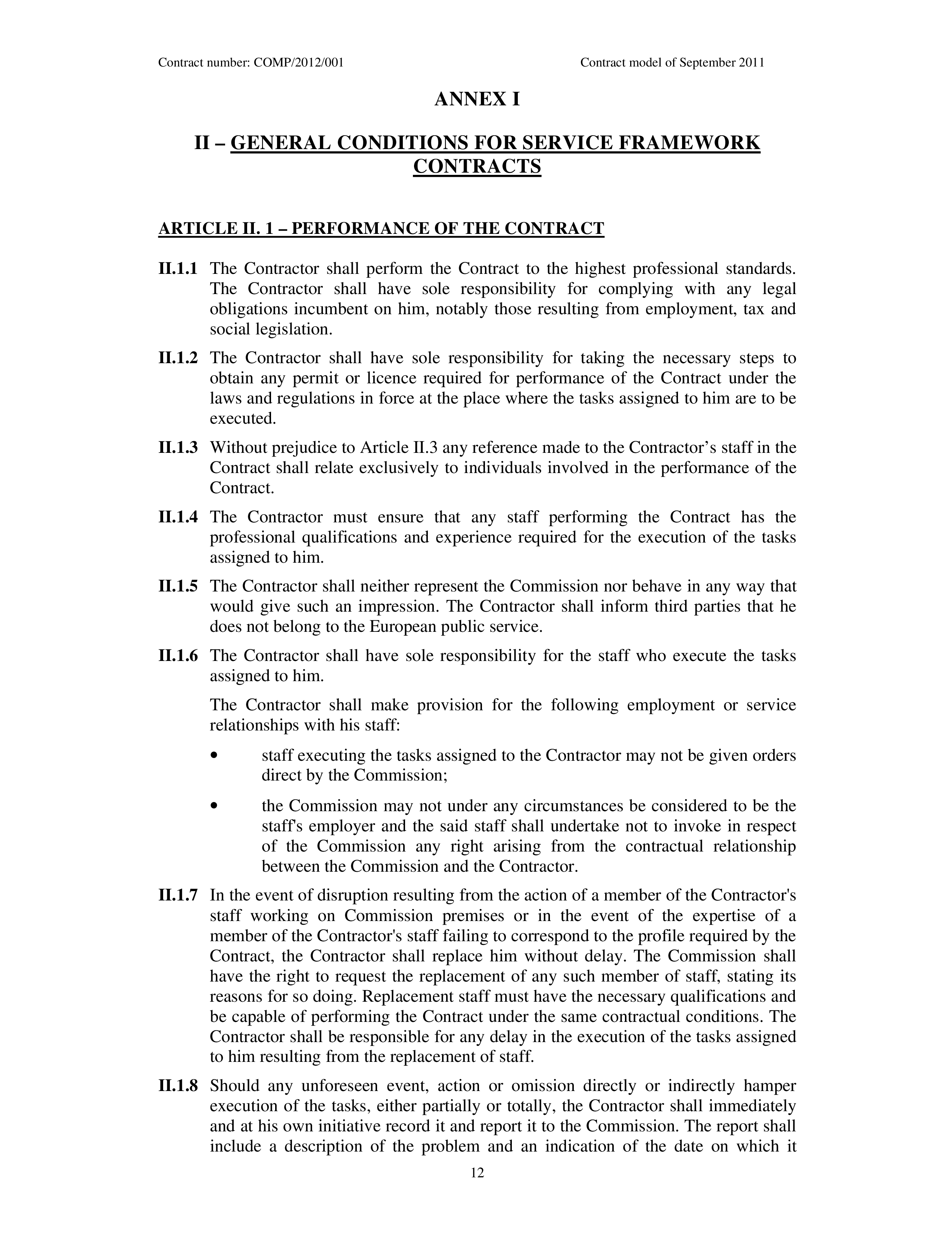 Framework Service Contract Template | Templates at allbusinesstemplates.com