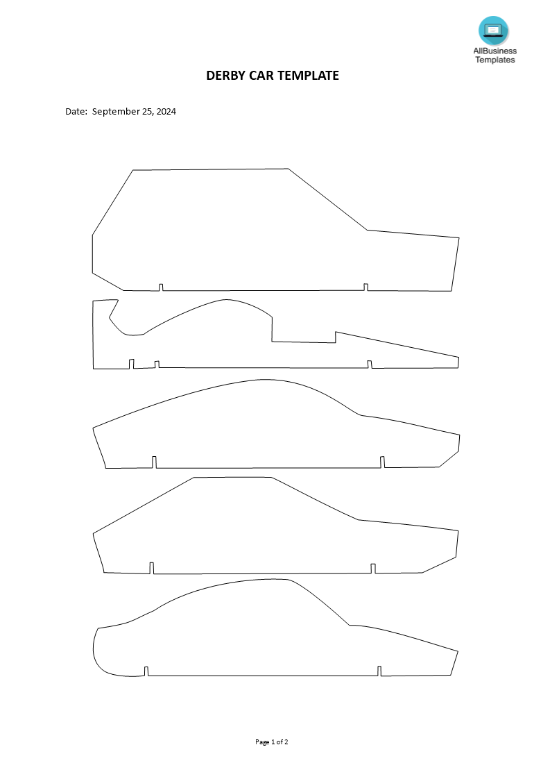 Derby Car Template | Templates at allbusinesstemplates.com