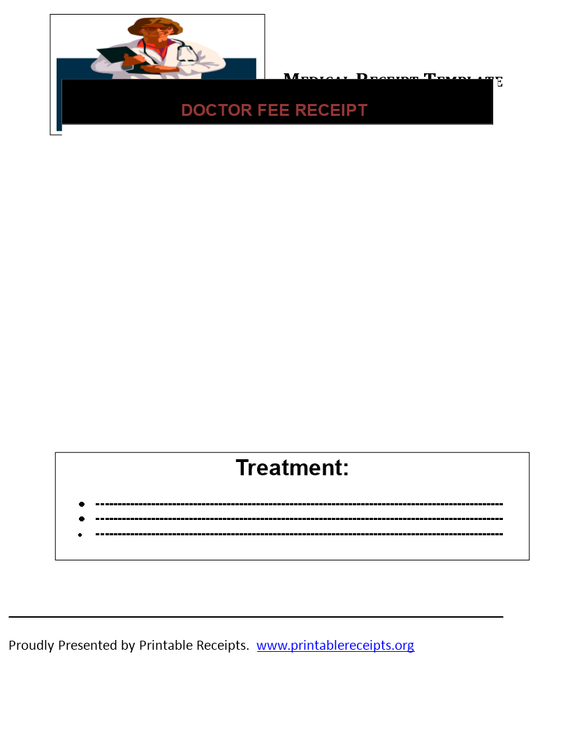 Doctors Fee Receipt | Templates at allbusinesstemplates.com