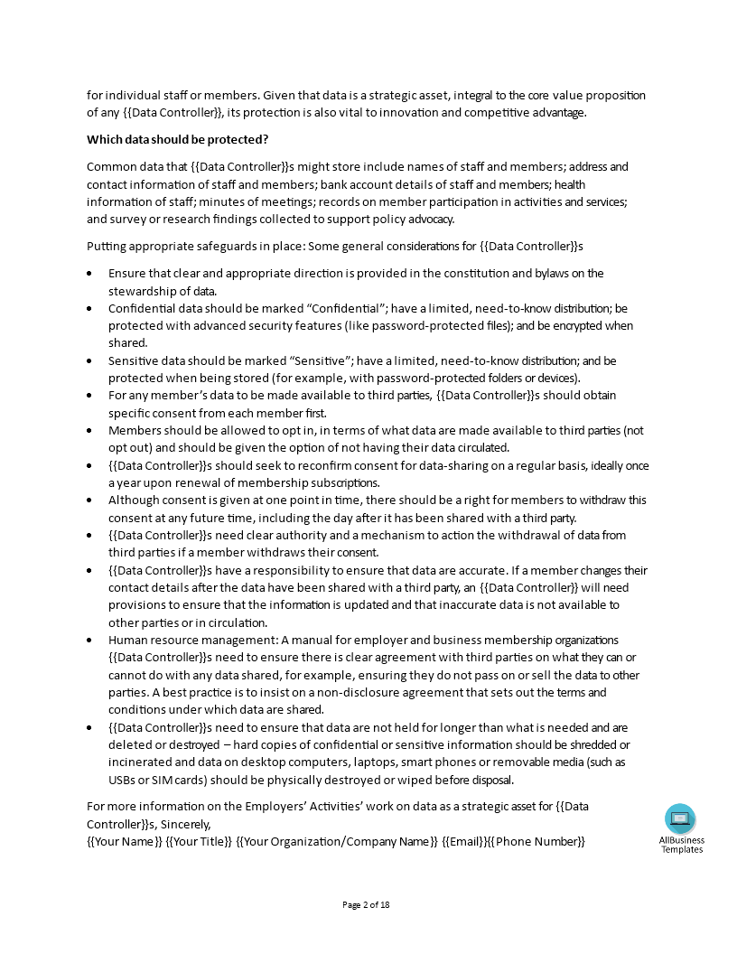 Data Privacy Policy | Templates at allbusinesstemplates.com