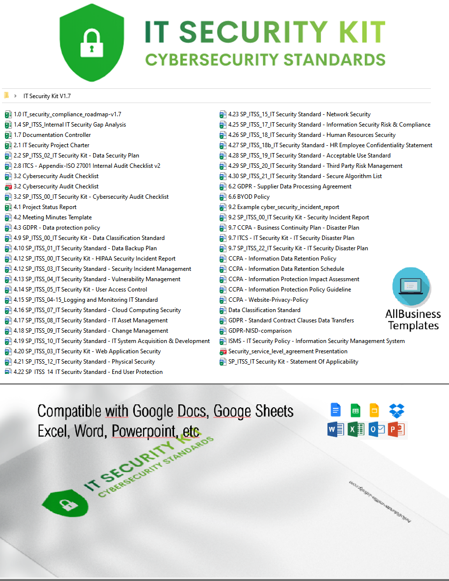 IT Security Standards Kit | Templates at allbusinesstemplates.com