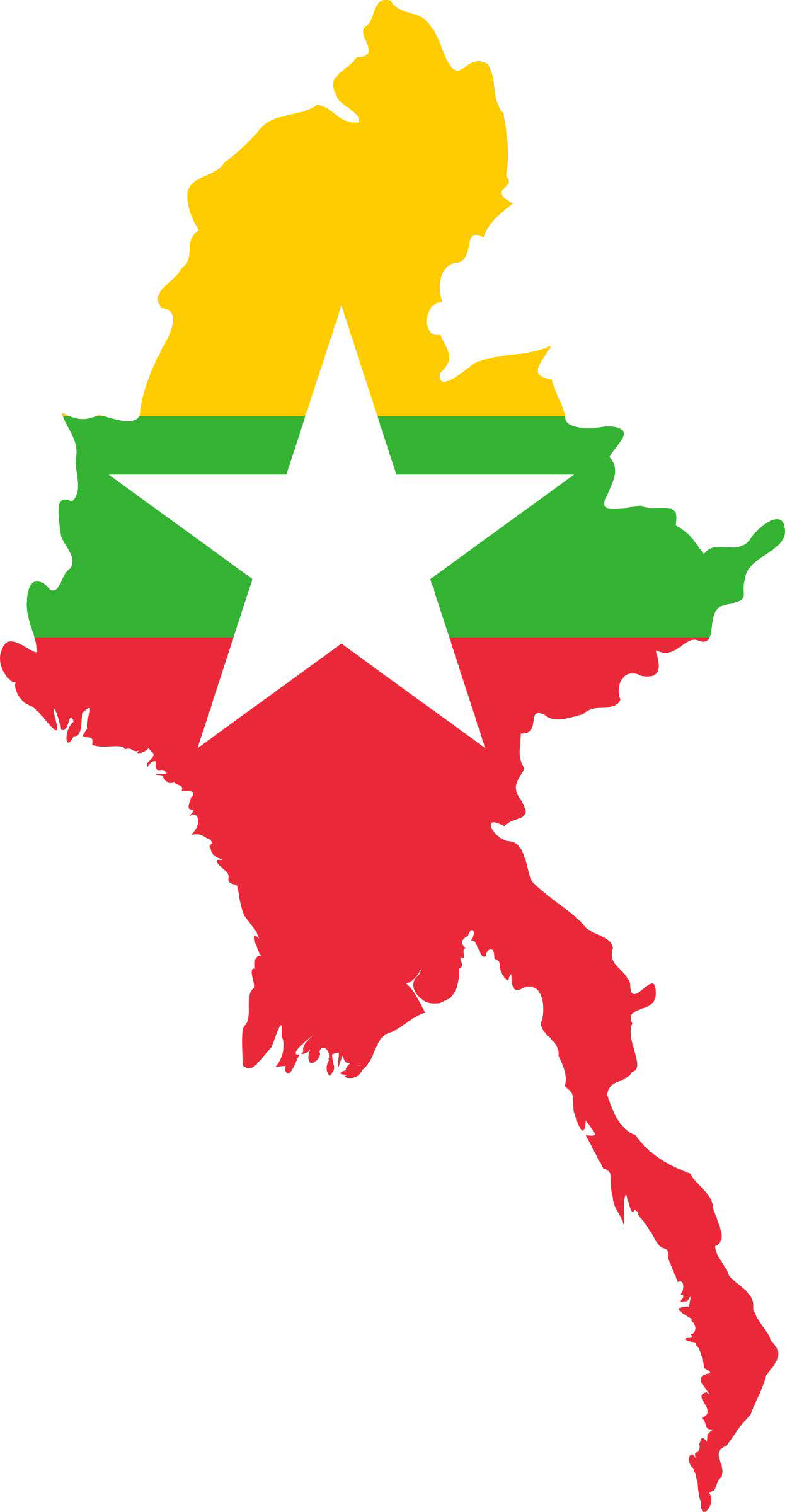 Myanmar printable flag | Templates at allbusinesstemplates.com