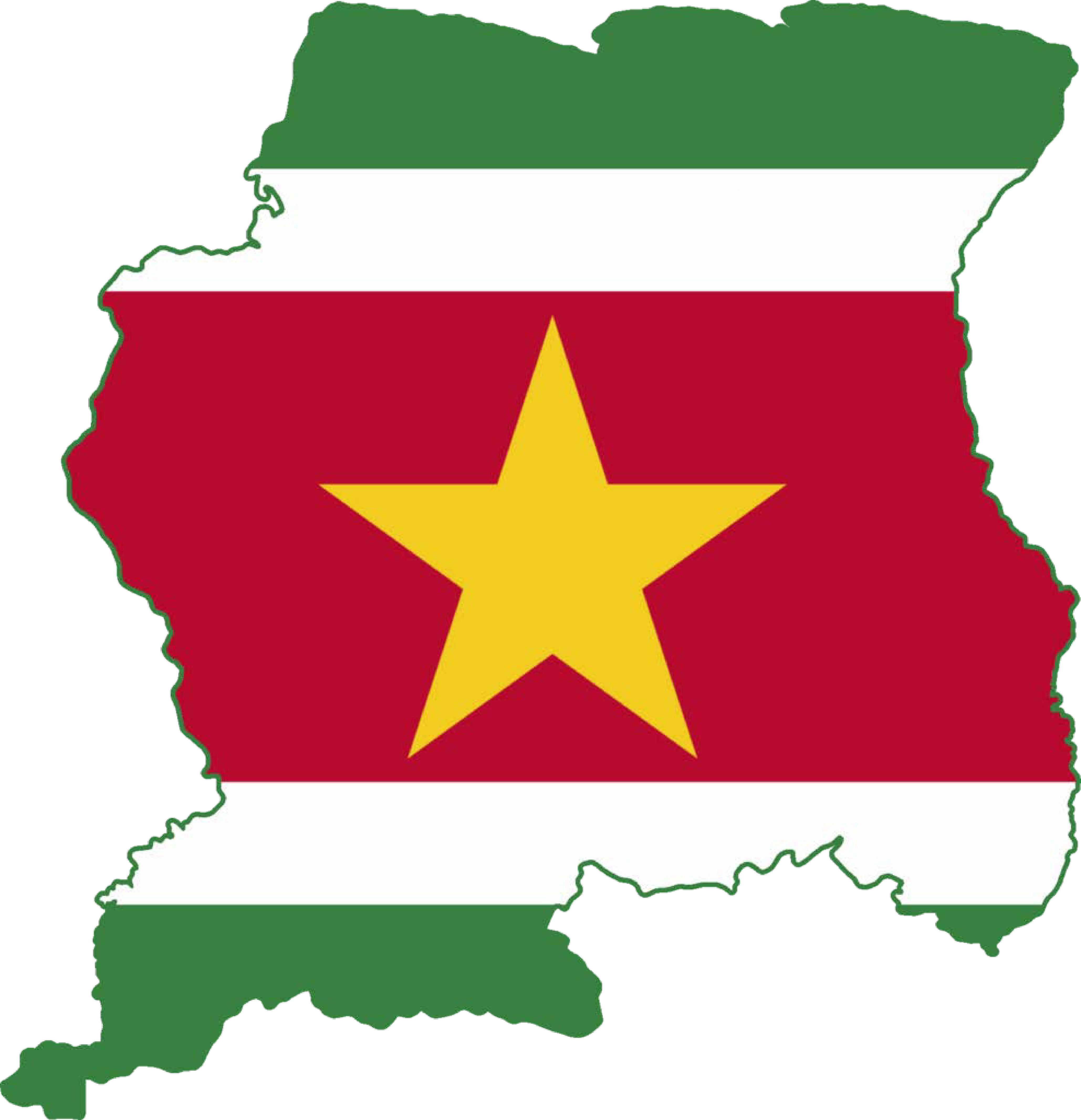 Suriname printable map | Templates at allbusinesstemplates.com