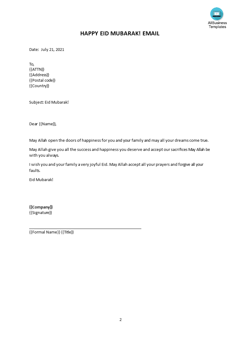 Eid Mubarak 2021 | Templates at allbusinesstemplates.com