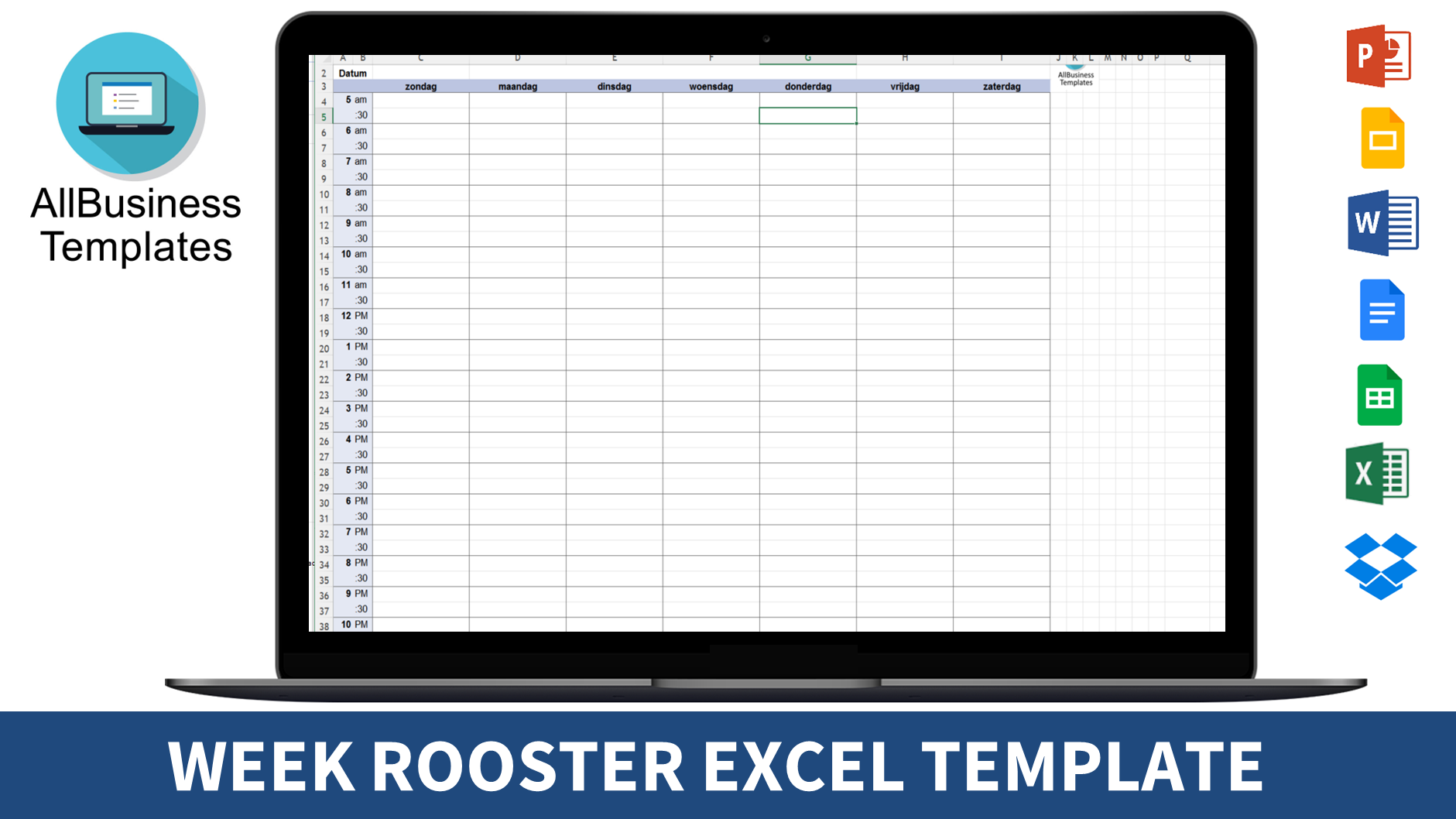 Week Rooster Excel | Templates at allbusinesstemplates.com