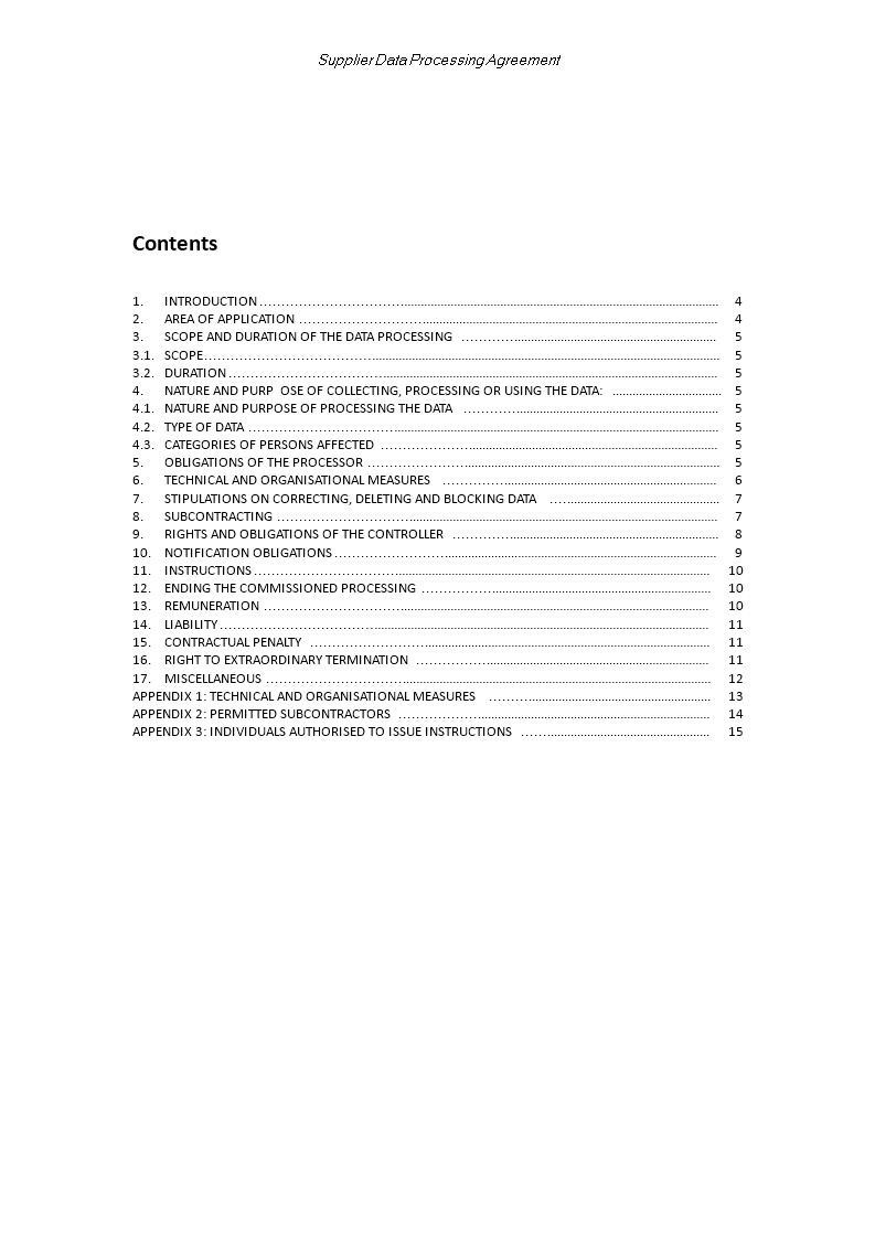 GDPR Supplier Data Processing Agreement | Templates at ... GDPR Supplier Data Processing Agreement | Templates at ...