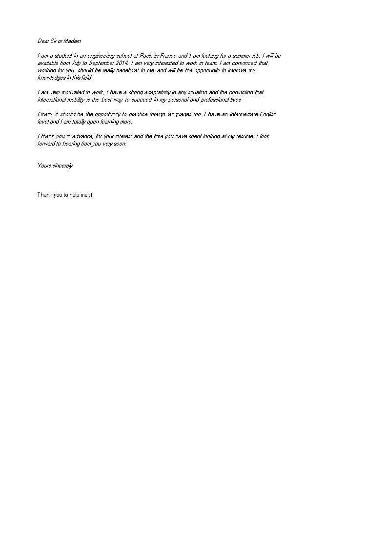 Best Tips Sample Email For Job Application In English Stand Out From 