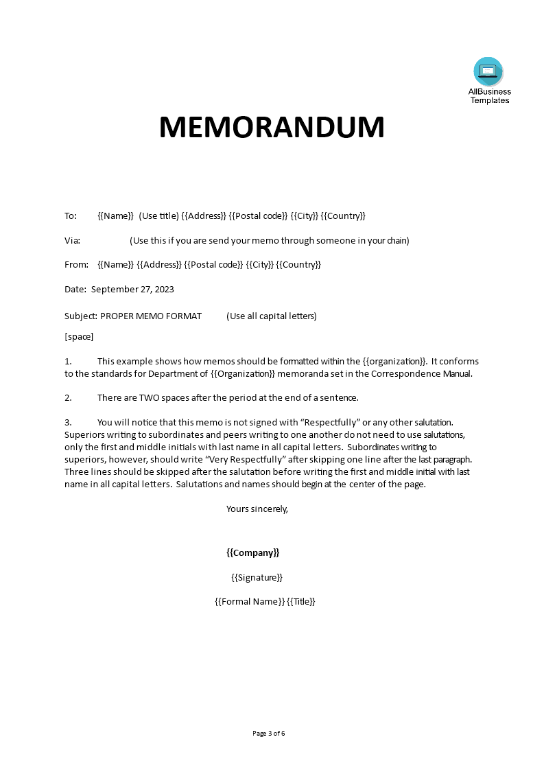 Business Memo Checklist | Templates at allbusinesstemplates.com