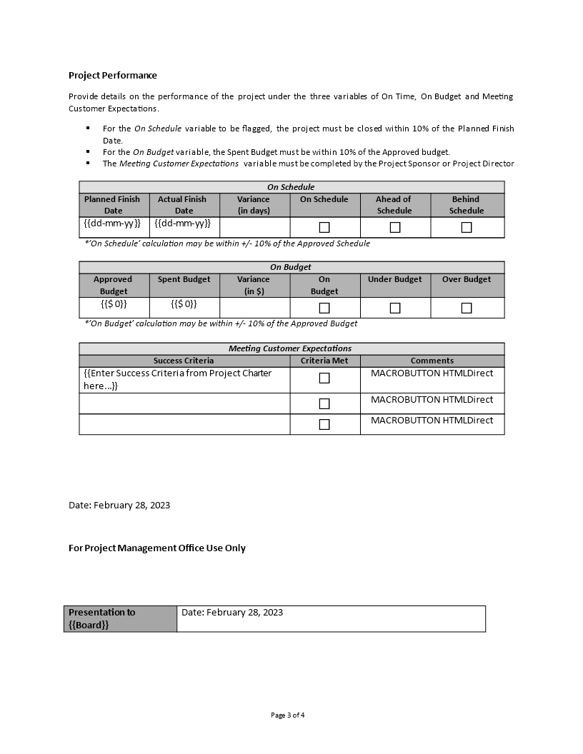 Professional Project Final Report Word | Templates at ...