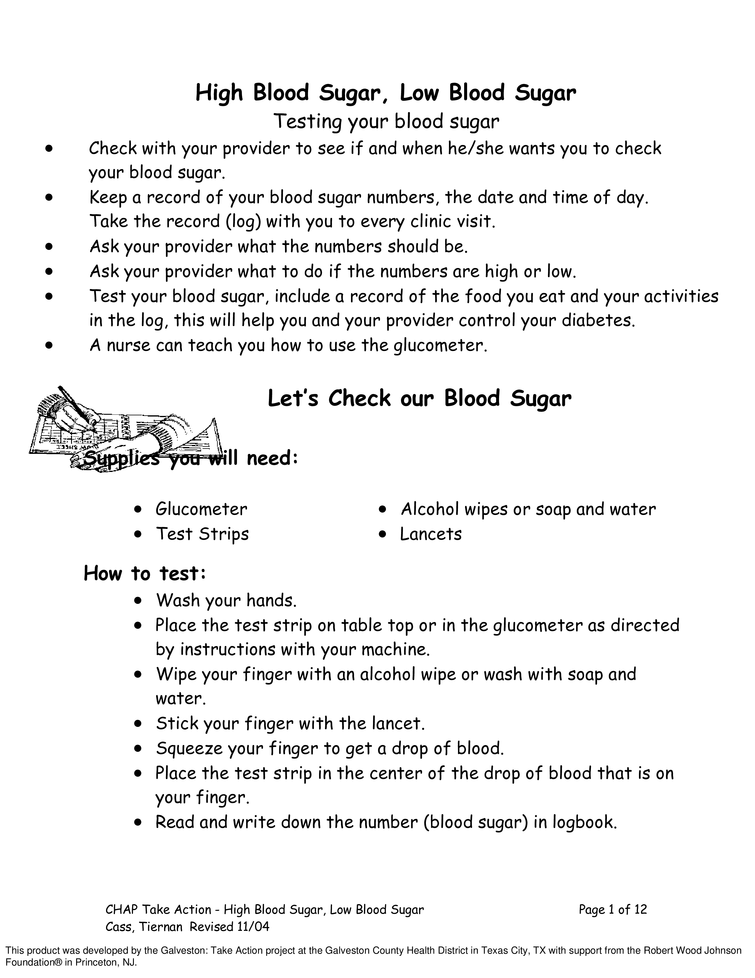 Low Blood Glucose Level Chart Gratis
