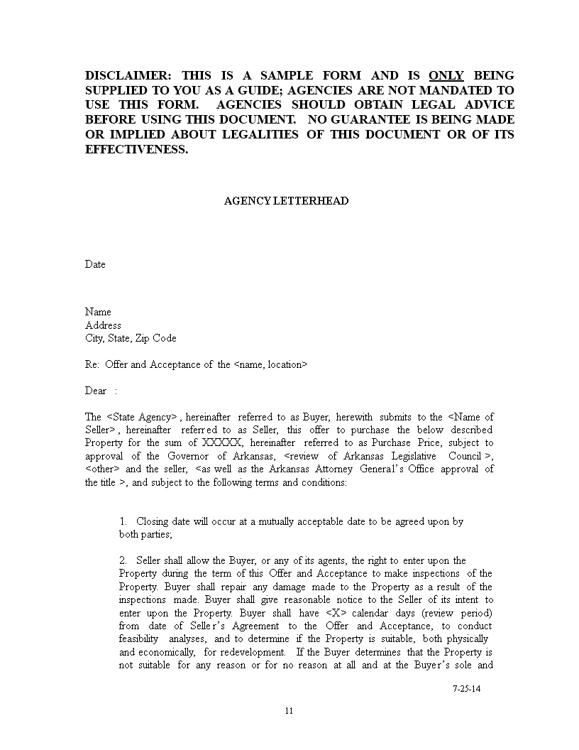 House Offer Letter Template The Best Professional Template