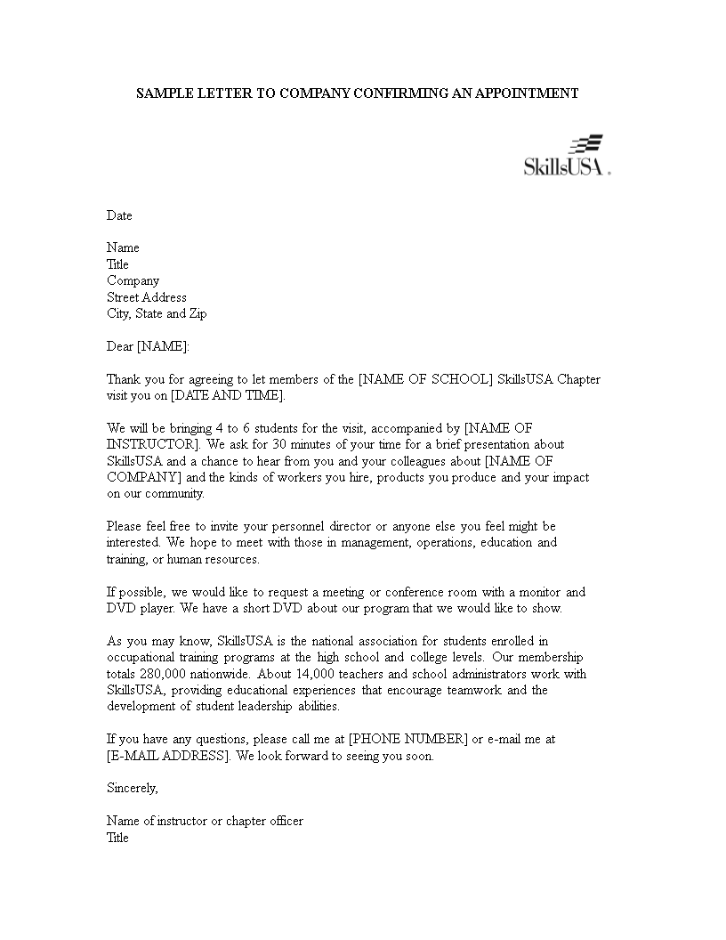  Appointment Request Letter In Allbusinesstemplates