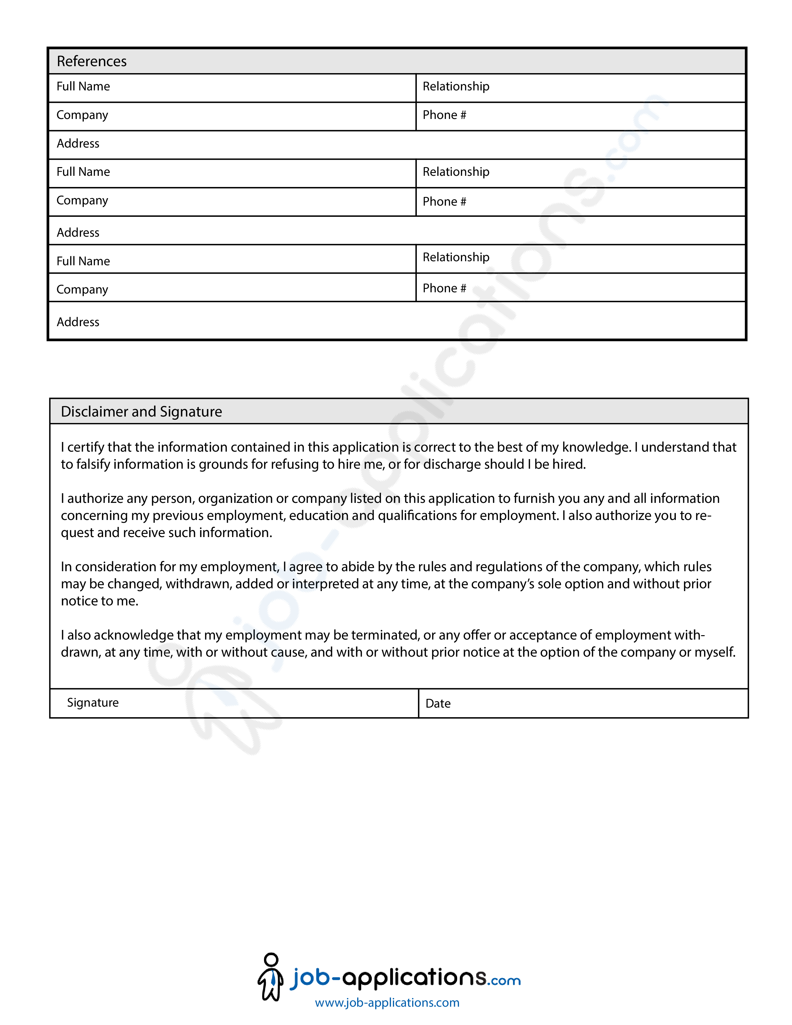 General Job Application Form | Templates at allbusinesstemplates.com