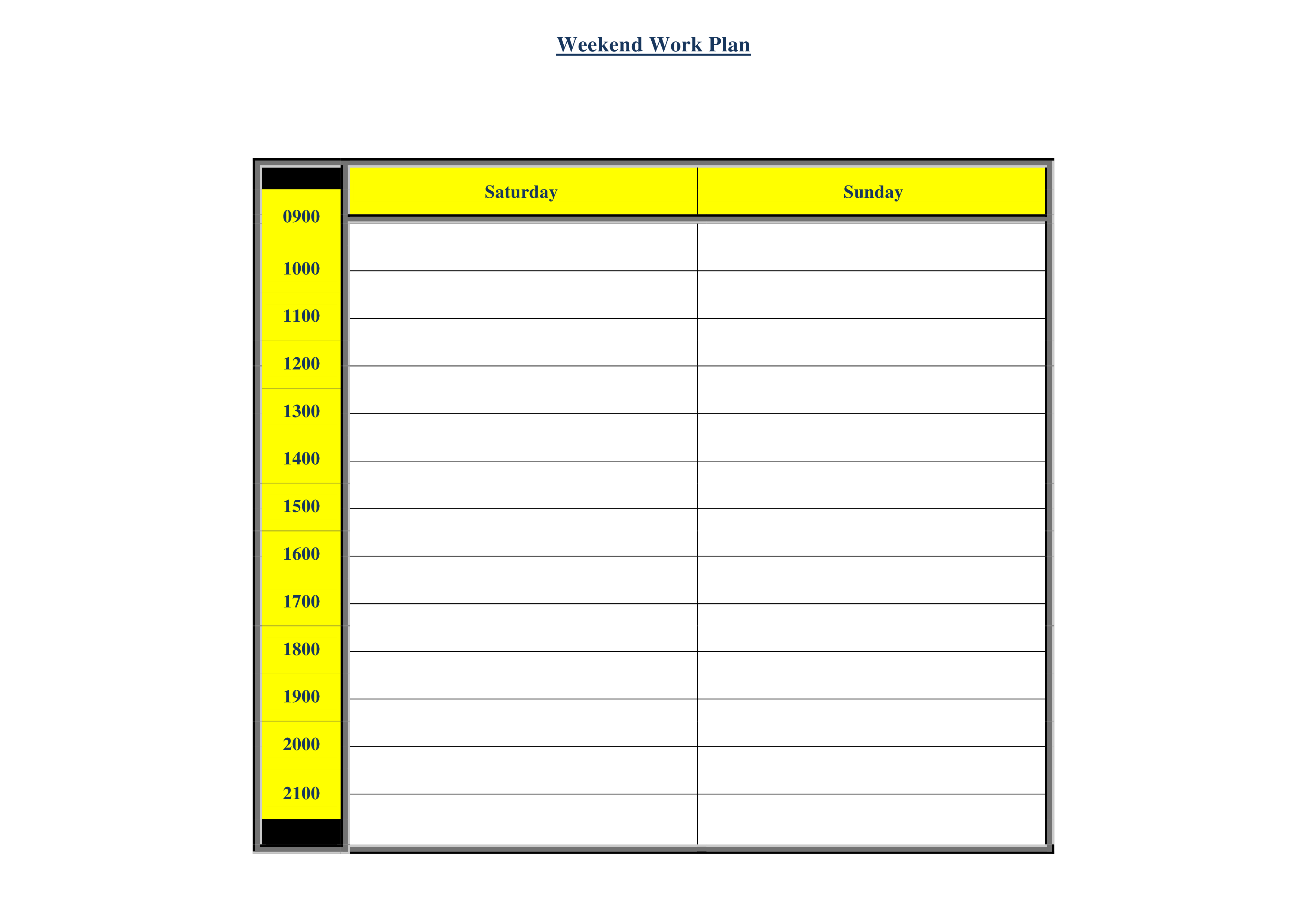 Weekly Planner | Templates at allbusinesstemplates.com
