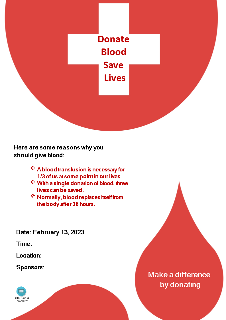 Blood Donation Poster Gratis