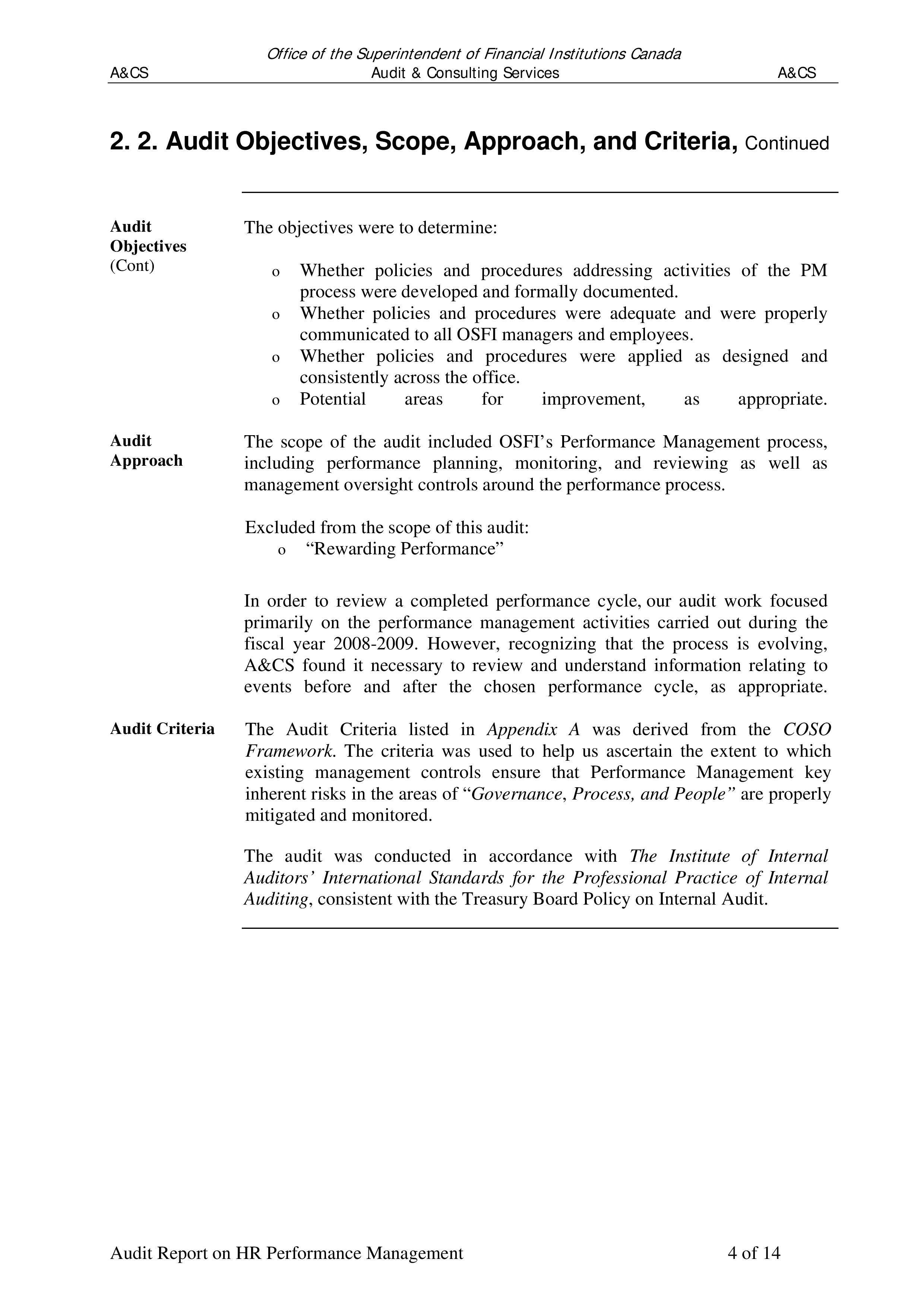 HR Audit Example Gratis