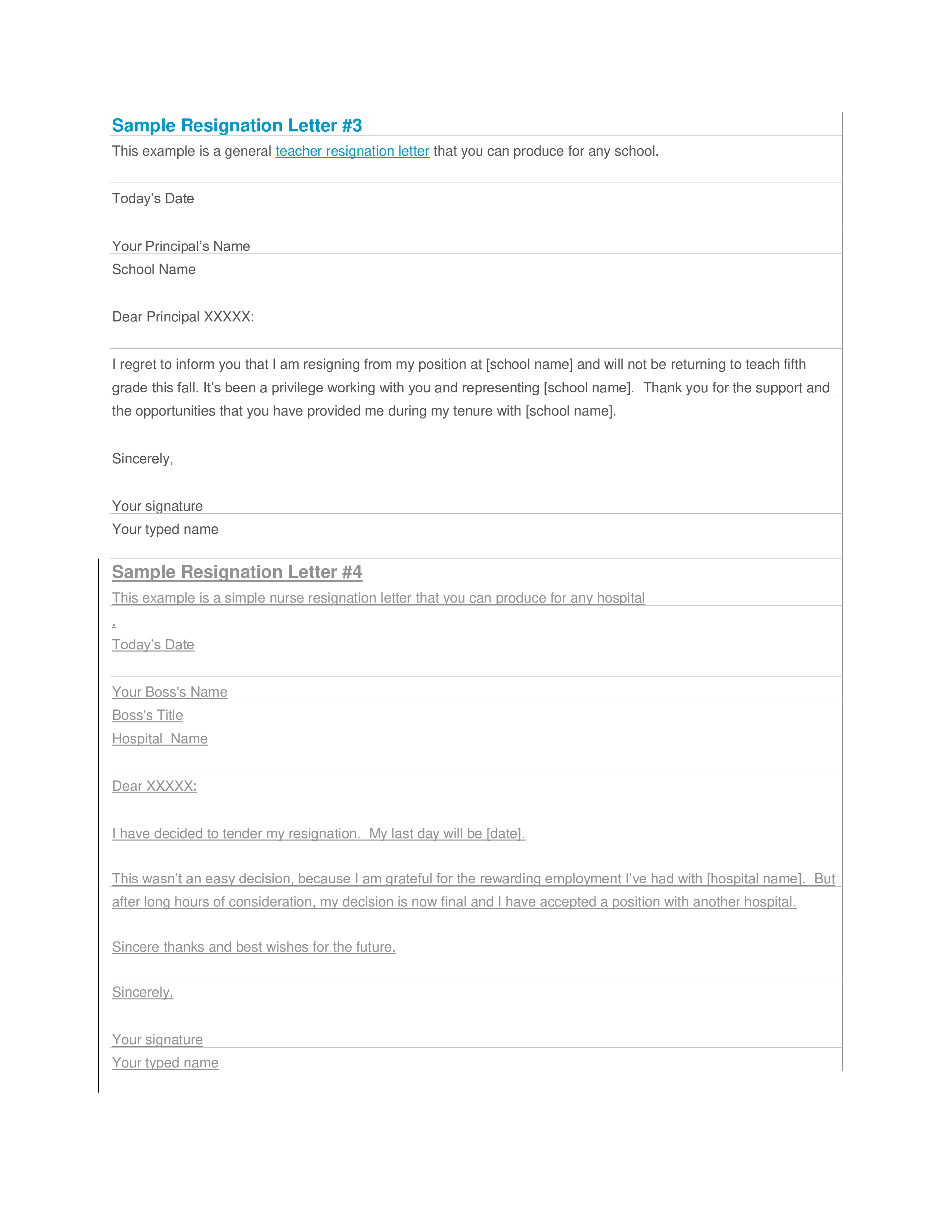 Heartfelt Resignation Letter template | Templates at ...