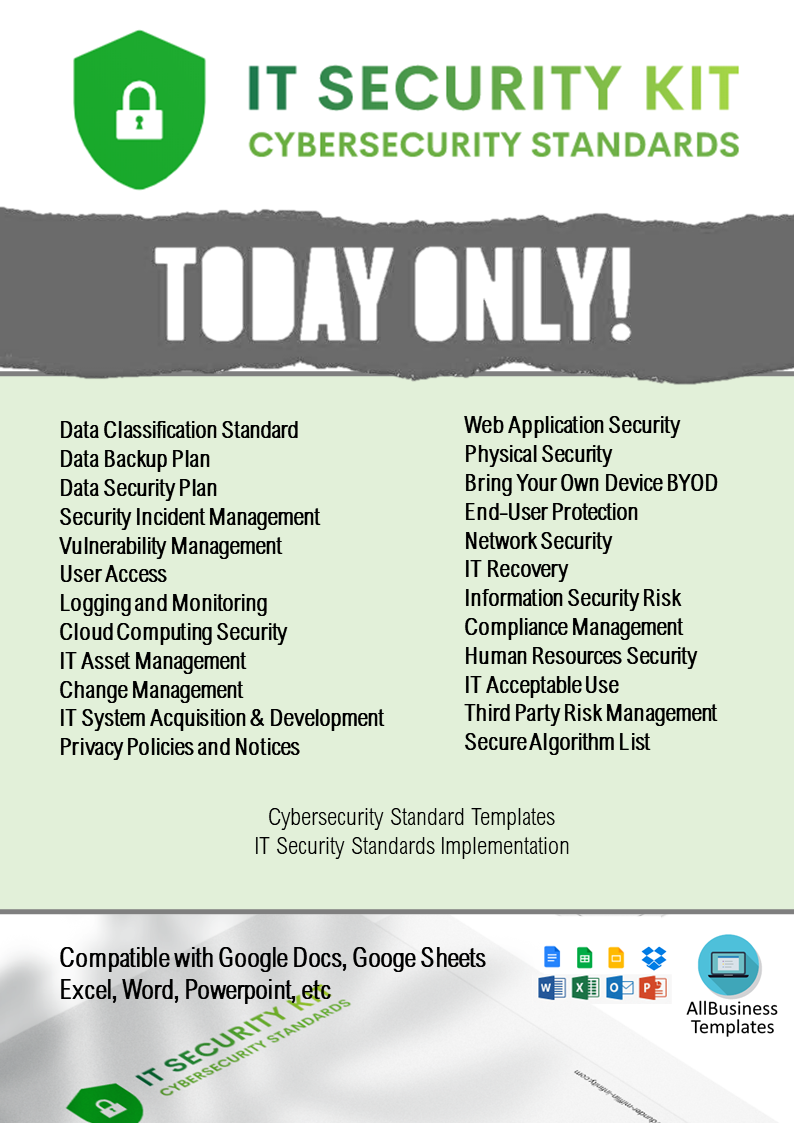 IT Security Standards Kit | Templates at allbusinesstemplates.com