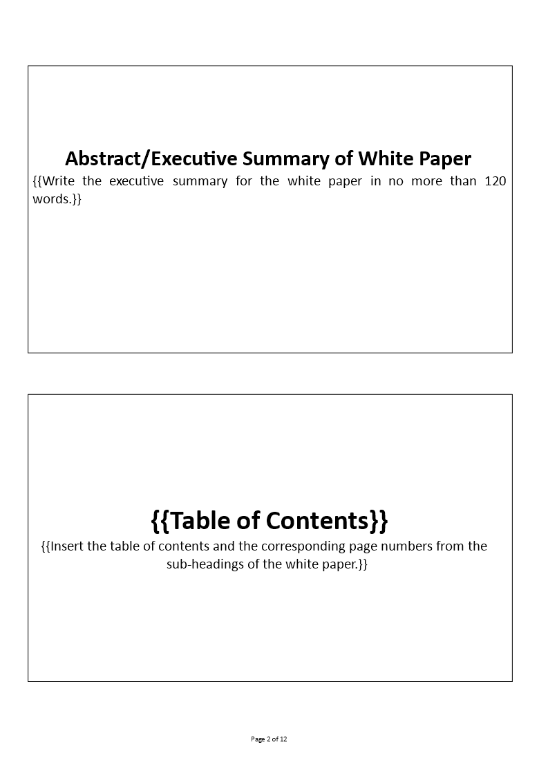 White Paper Format | Templates at allbusinesstemplates.com