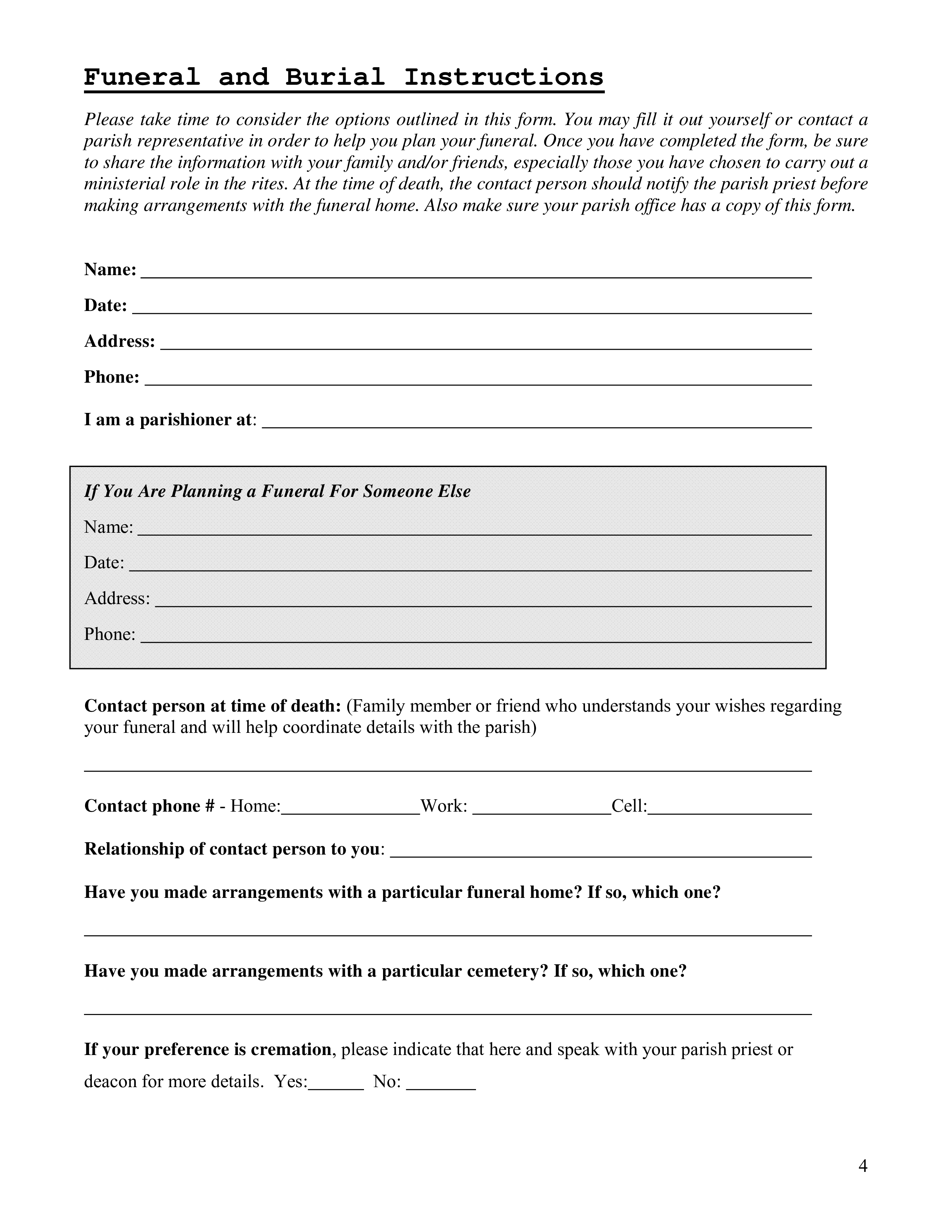 Catholic Funeral Mass Program | Templates at allbusinesstemplates.com