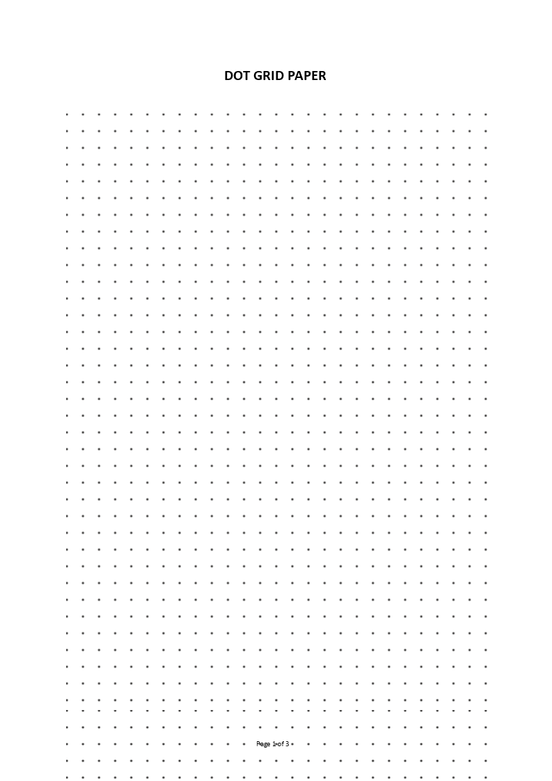 Dot Grid Paper Templates At Allbusinesstemplates