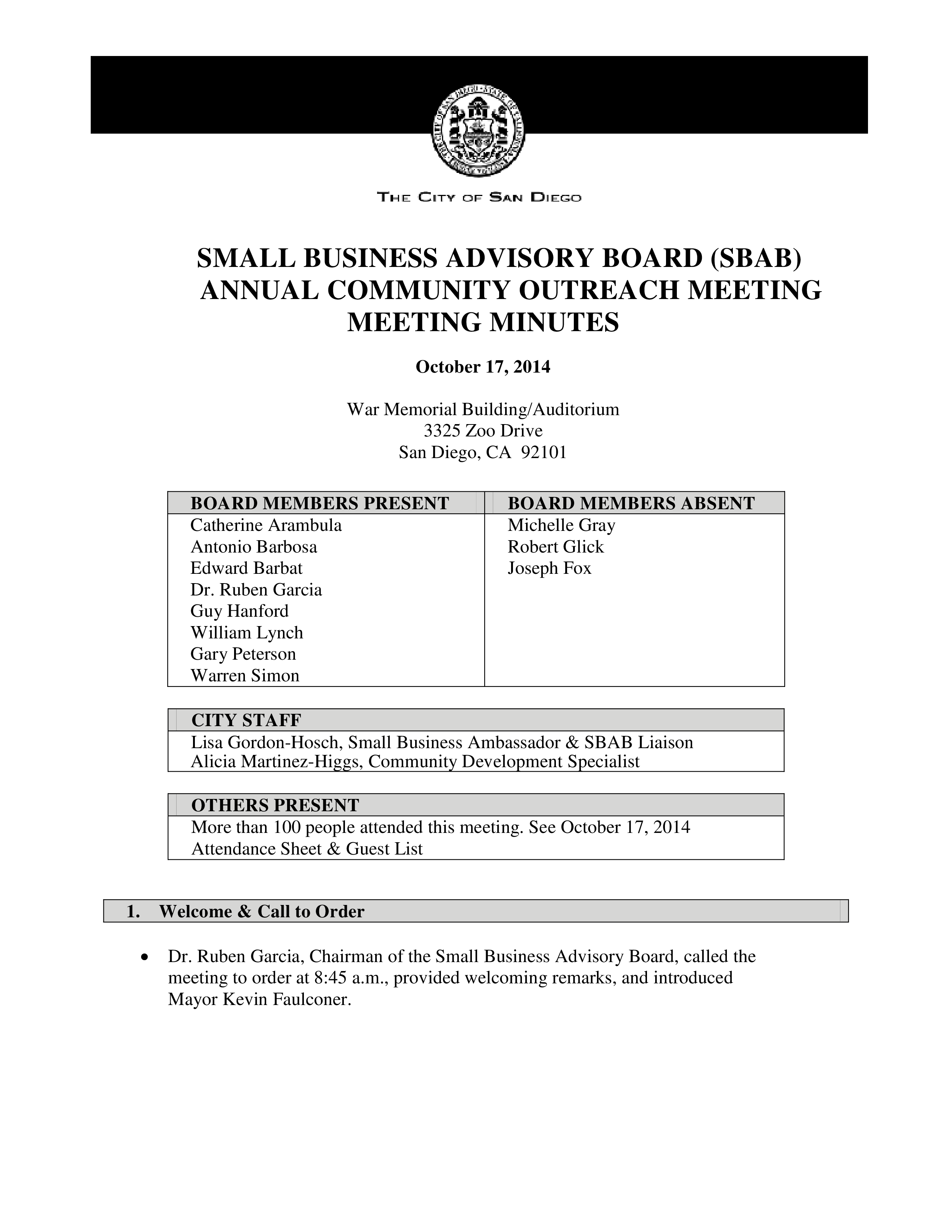 Small Business Annual Meeting Minutes Templates At 