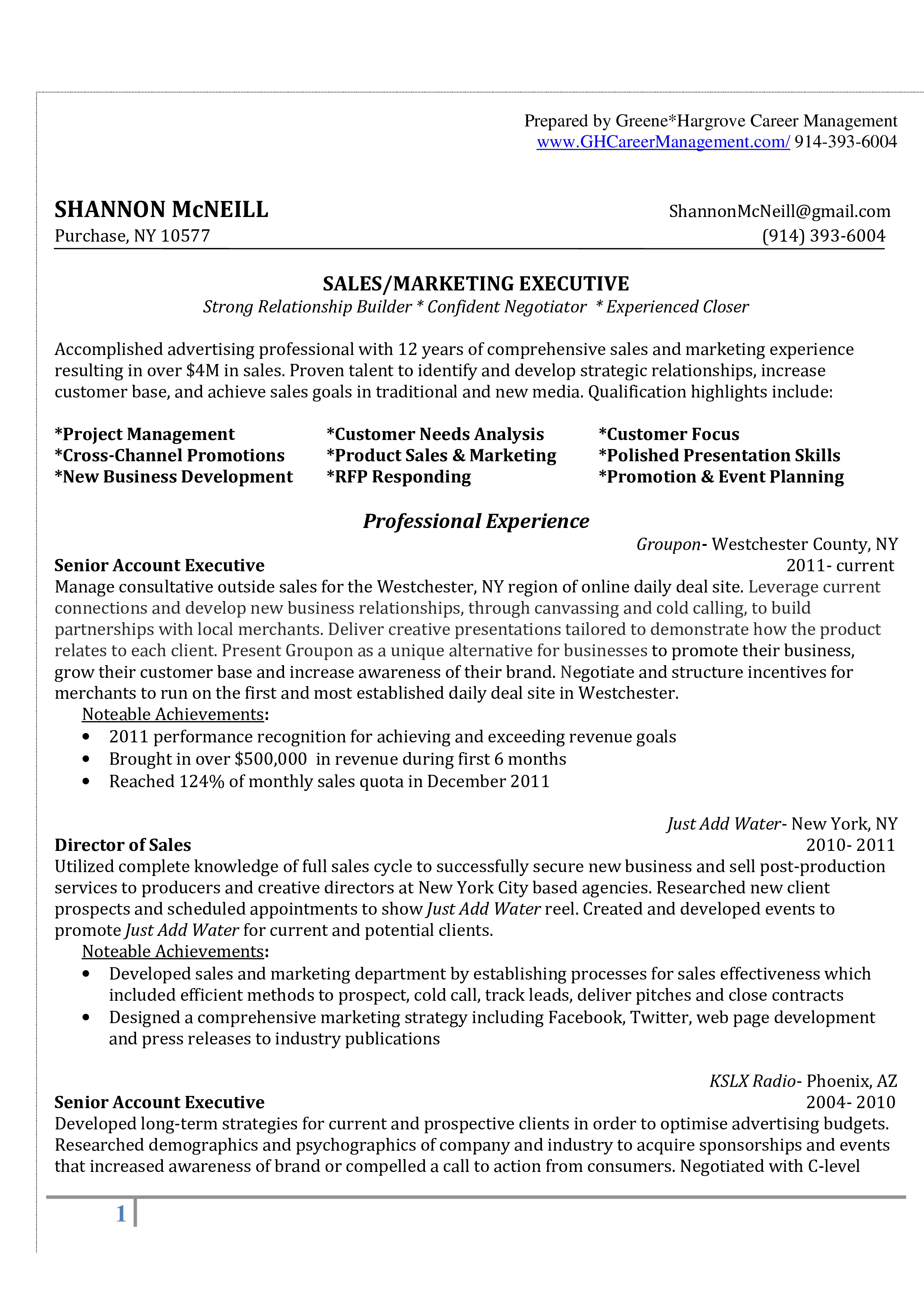 Sales And Marketing Executive Resume Templates At 