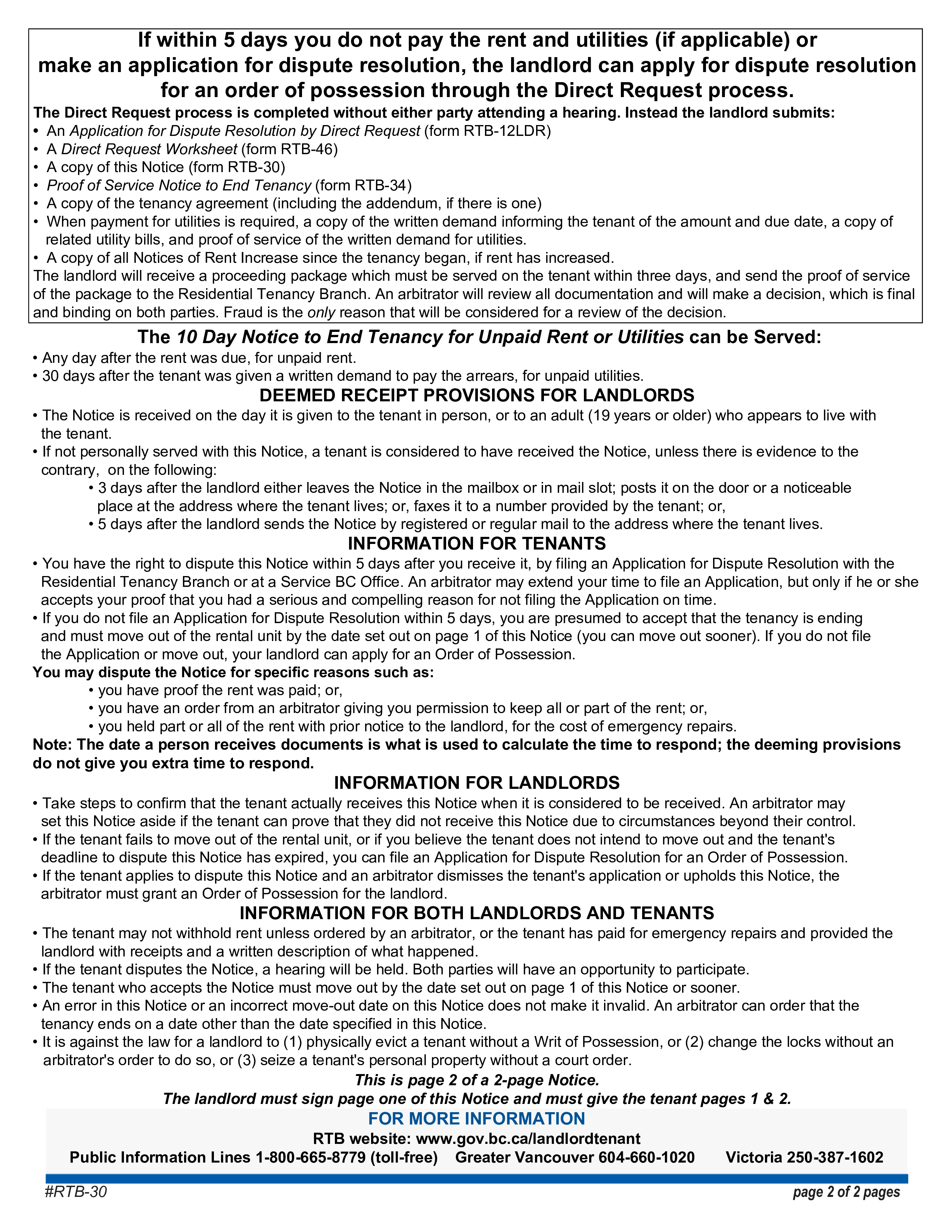 Printable Eviction Notice For Unpaid Rent | Templates at ...