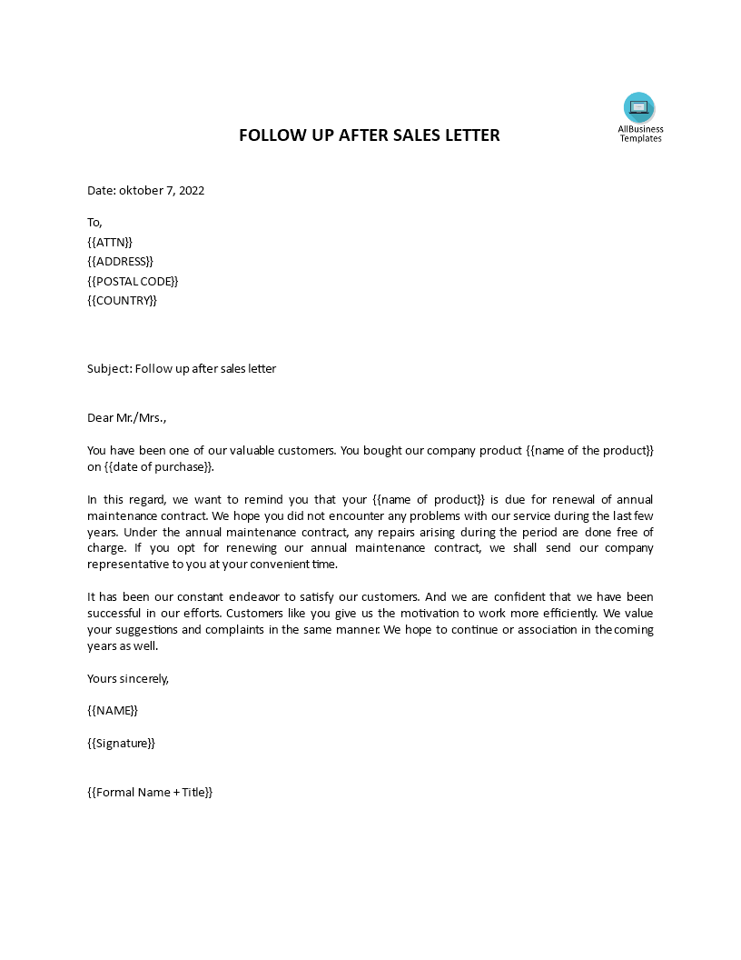 Télécharger Gratuit Sales Letter Template