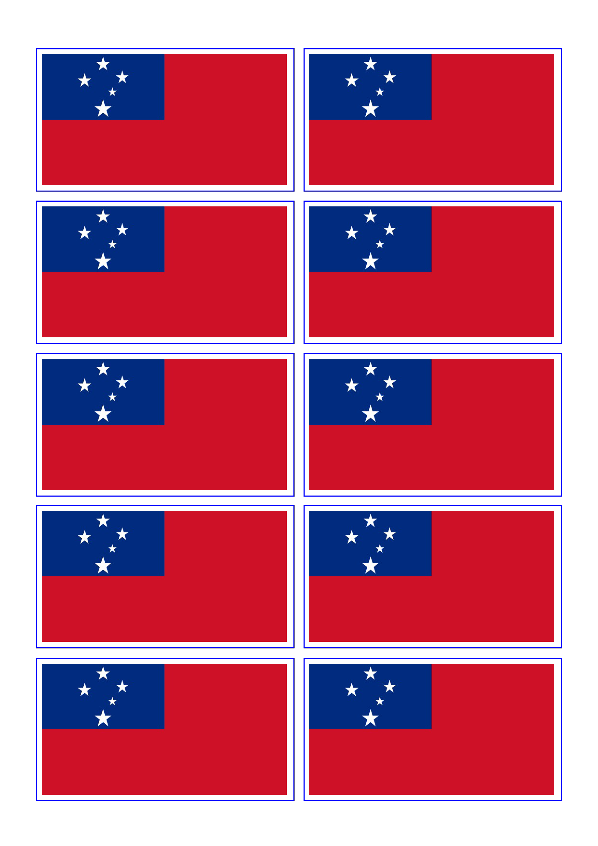 Samoa Flag | Templates at allbusinesstemplates.com