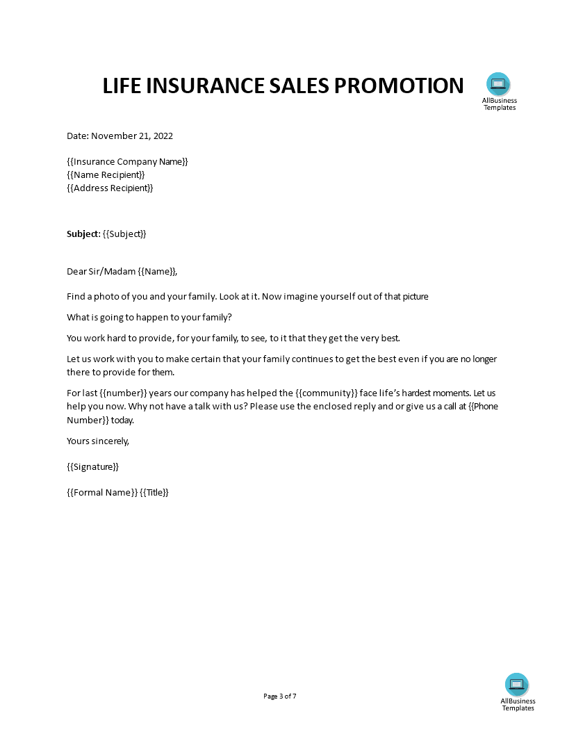 Sales Promotion Letter | Templates at allbusinesstemplates.com