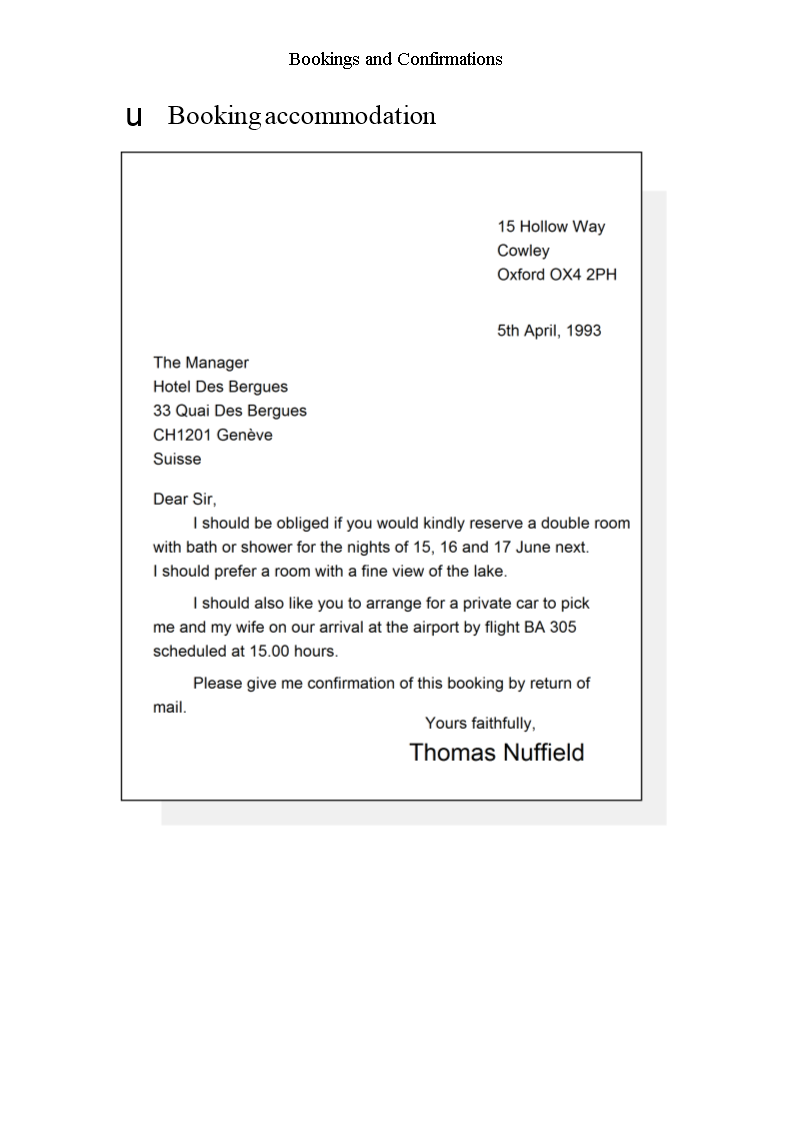 Booking Reservation Template | Templates at allbusinesstemplates.com