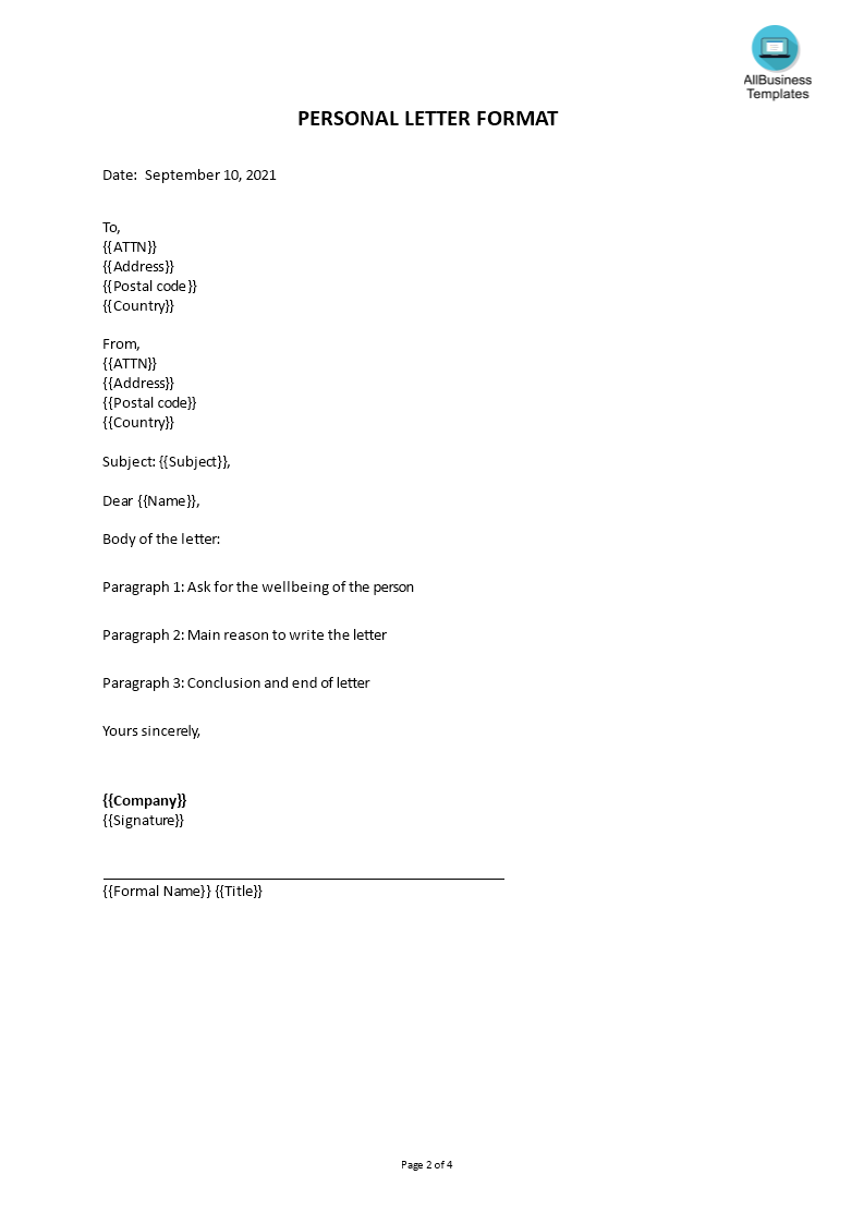 Personal Letterhead | Templates at allbusinesstemplates.com