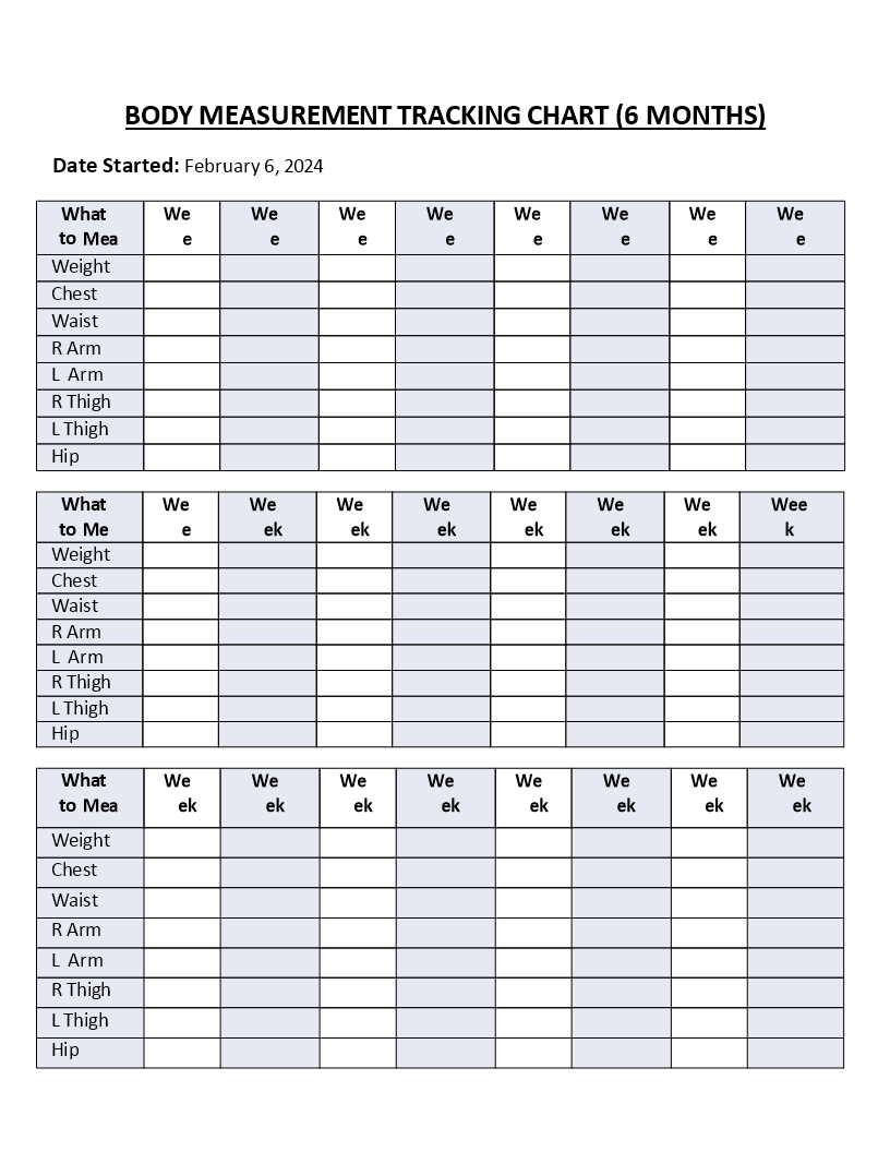 Measurement Body | Templates at allbusinesstemplates.com