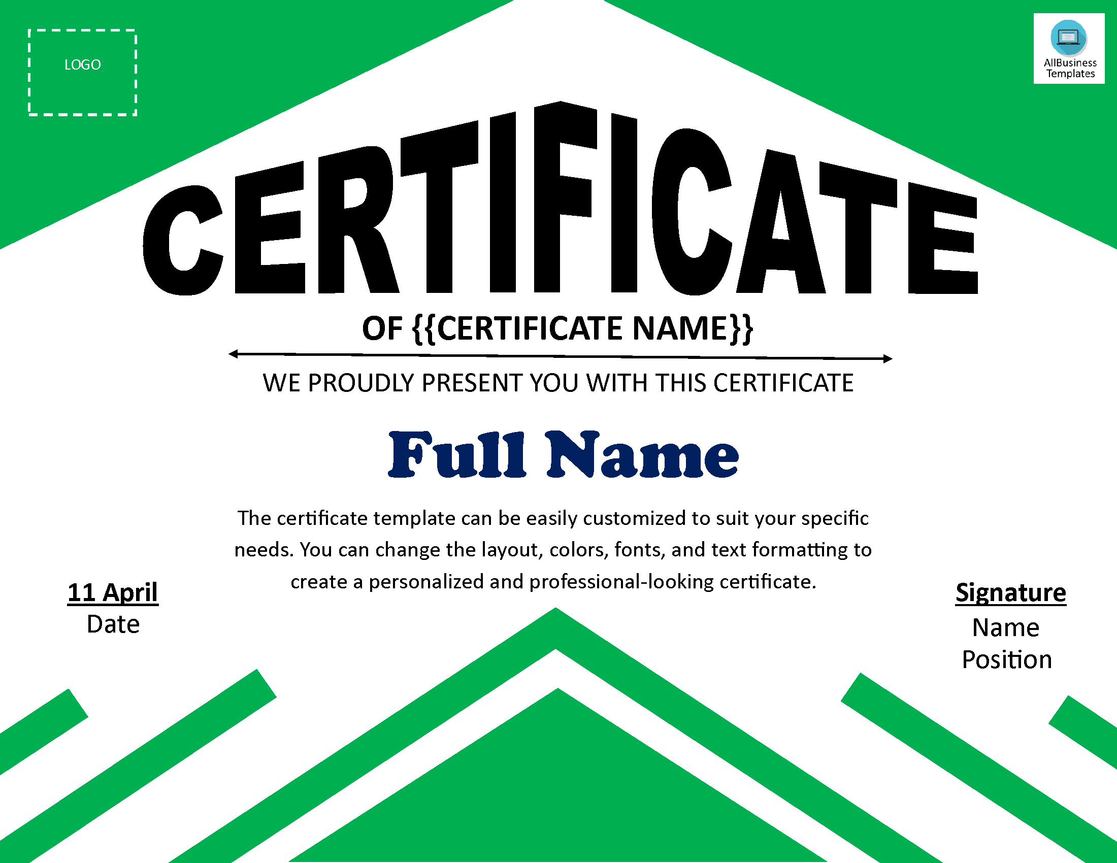 Certificate Template Word | Templates at allbusinesstemplates.com
